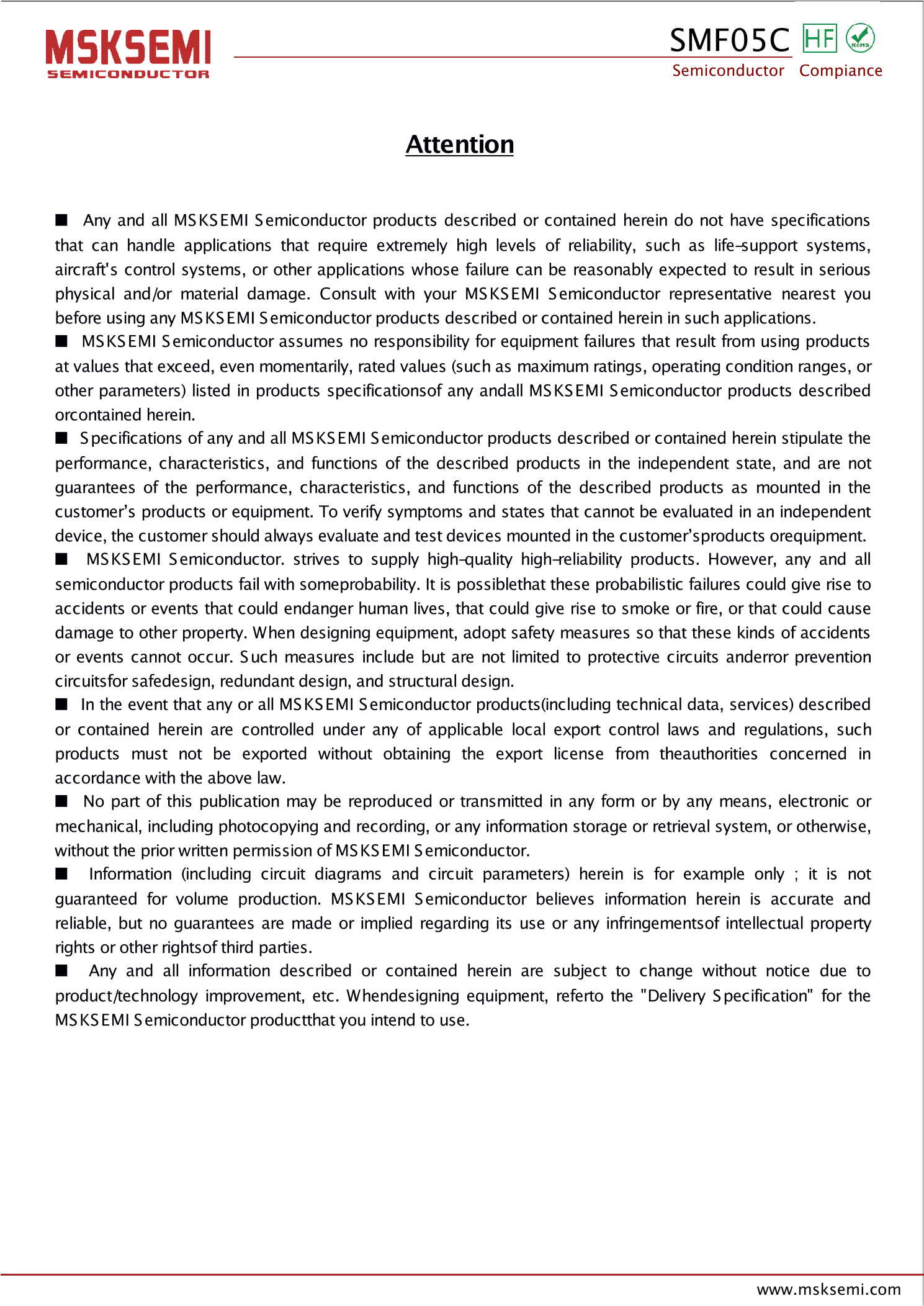 SMF05C_（MSKSEMI(美森科)）SMF05C中文资料_价格_PDF手册-立创电子商城