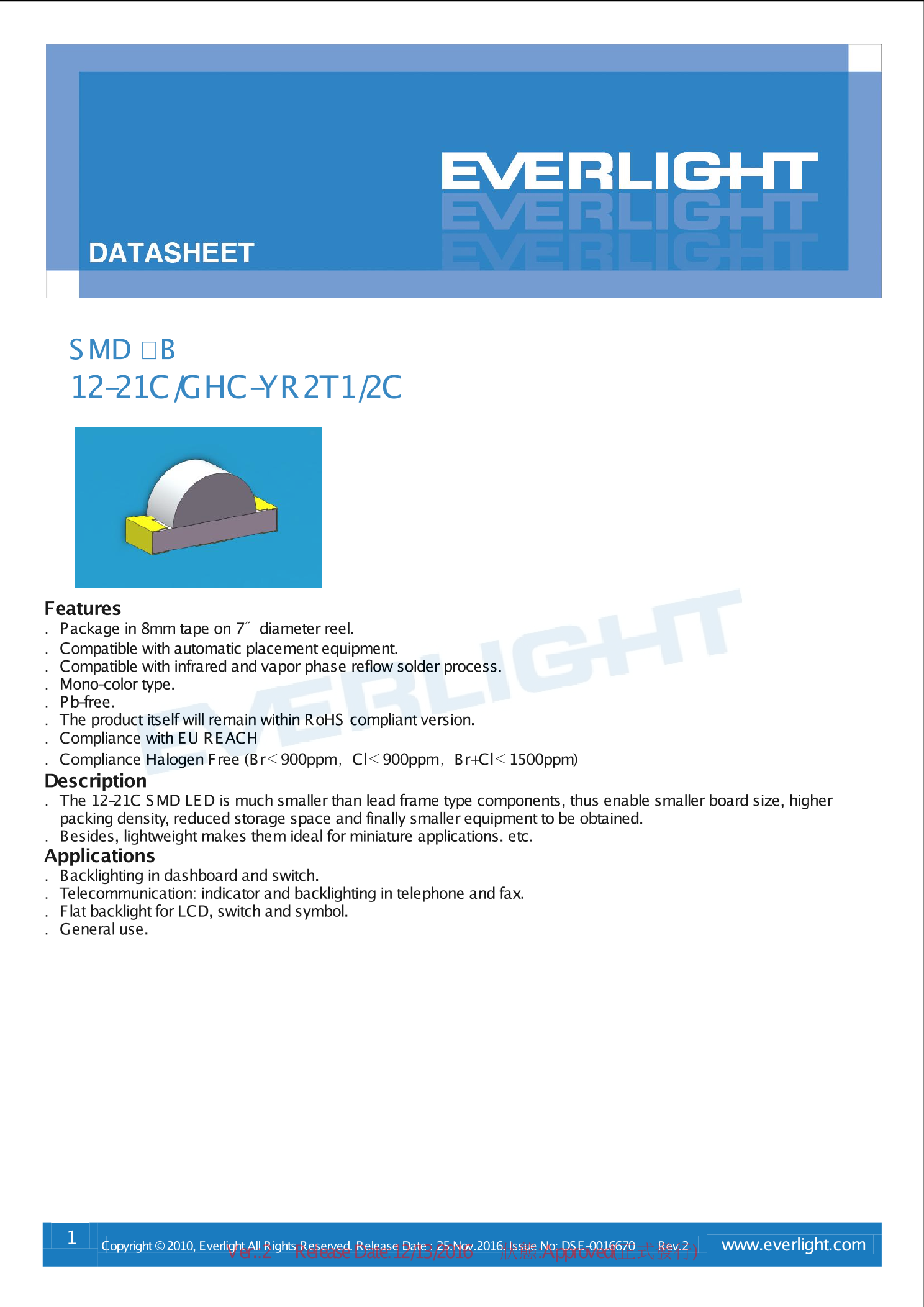 12-21C/GHC-YR2T1/2C_（EVERLIGHT(台湾亿光)）12-21C/GHC-YR2T1/2C中文资料_价格_PDF手册-立 ...