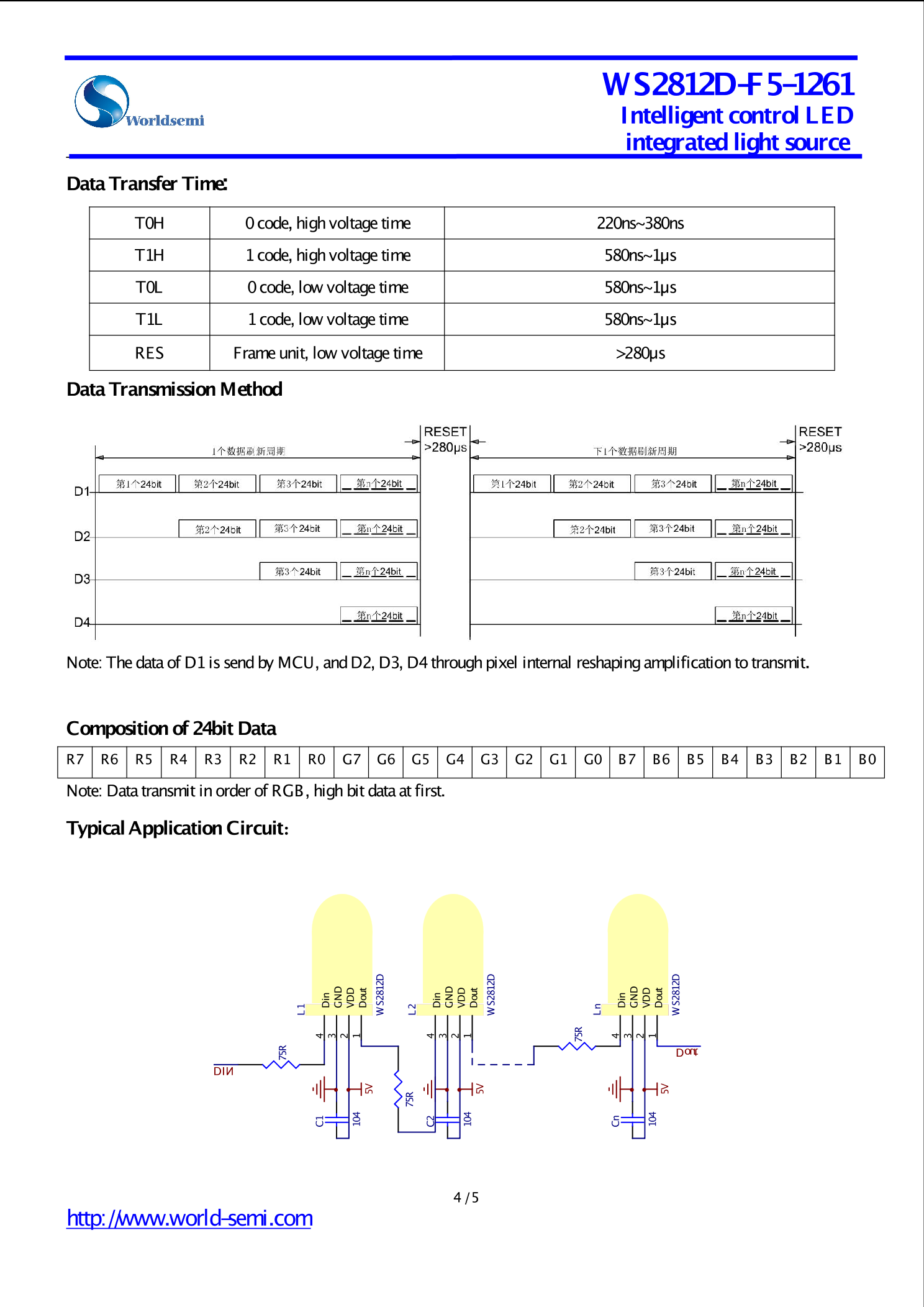WS2812D-F5_（worldsemi）WS2812D-F5中文资料_价格_PDF手册-立创电子商城