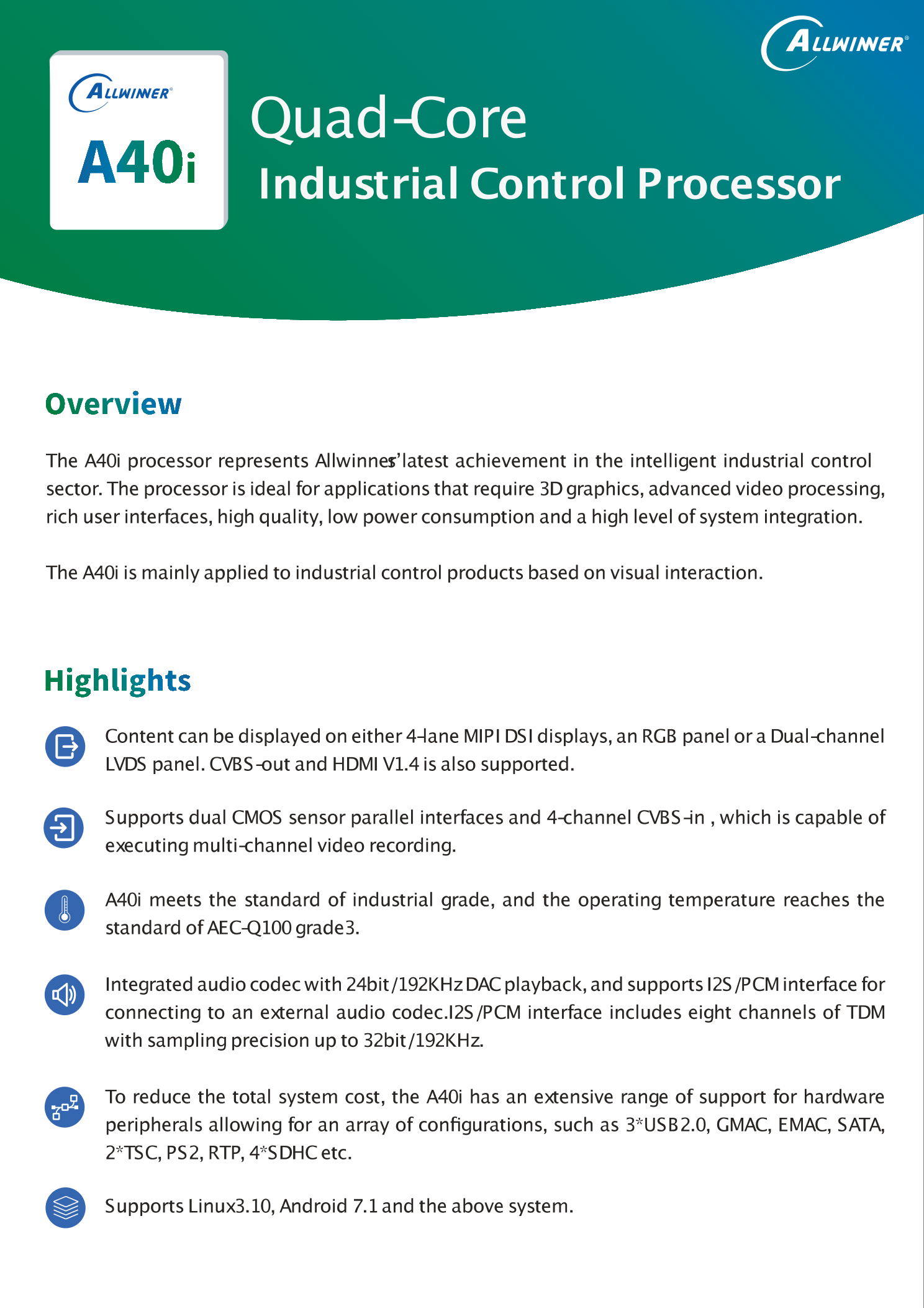 A40i-H_（Allwinner(全志)）A40i-H中文资料_价格_PDF手册-立创电子商城