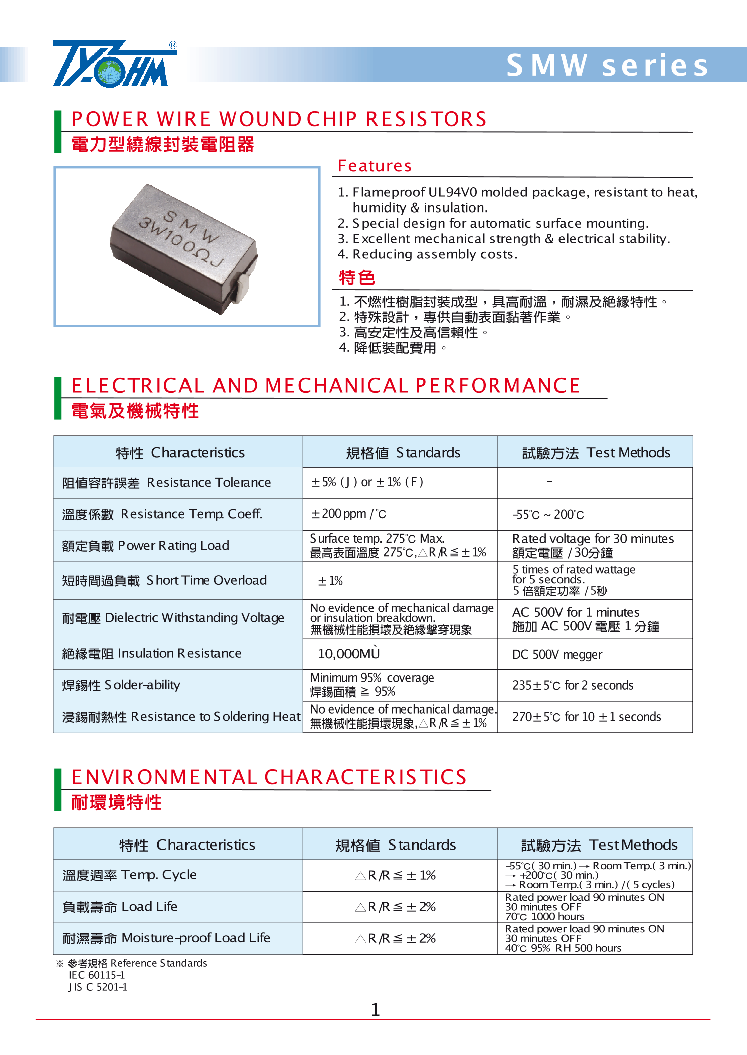 SMW 2W 2R7 J_（Tyohm(幸亚电阻)）SMW 2W 2R7 J中文资料_价格_PDF手册-立创电子商城