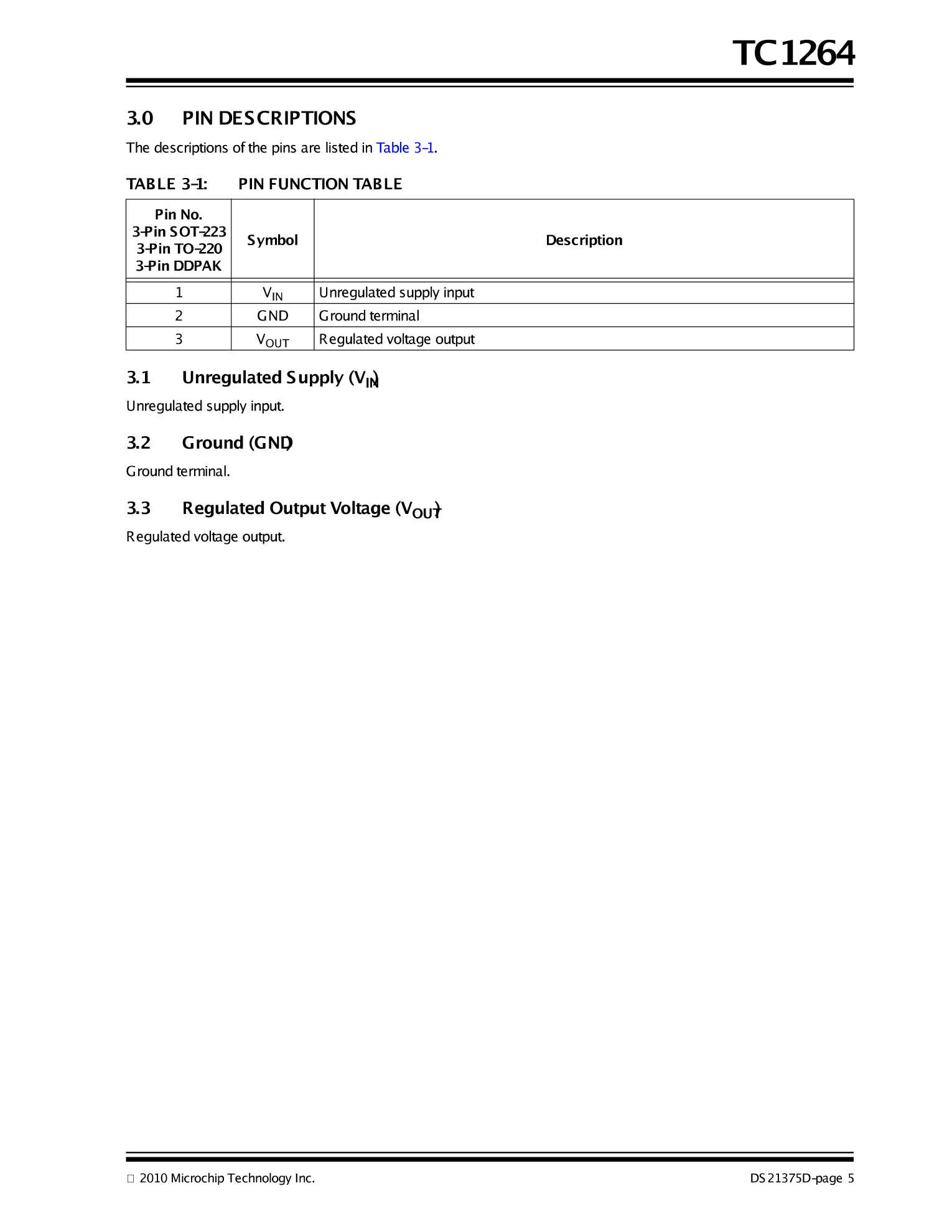 TC1264-3.3VAB_（MICROCHIP(美国微芯)）TC1264-3.3VAB中文资料_价格_PDF手册-立创电子商城