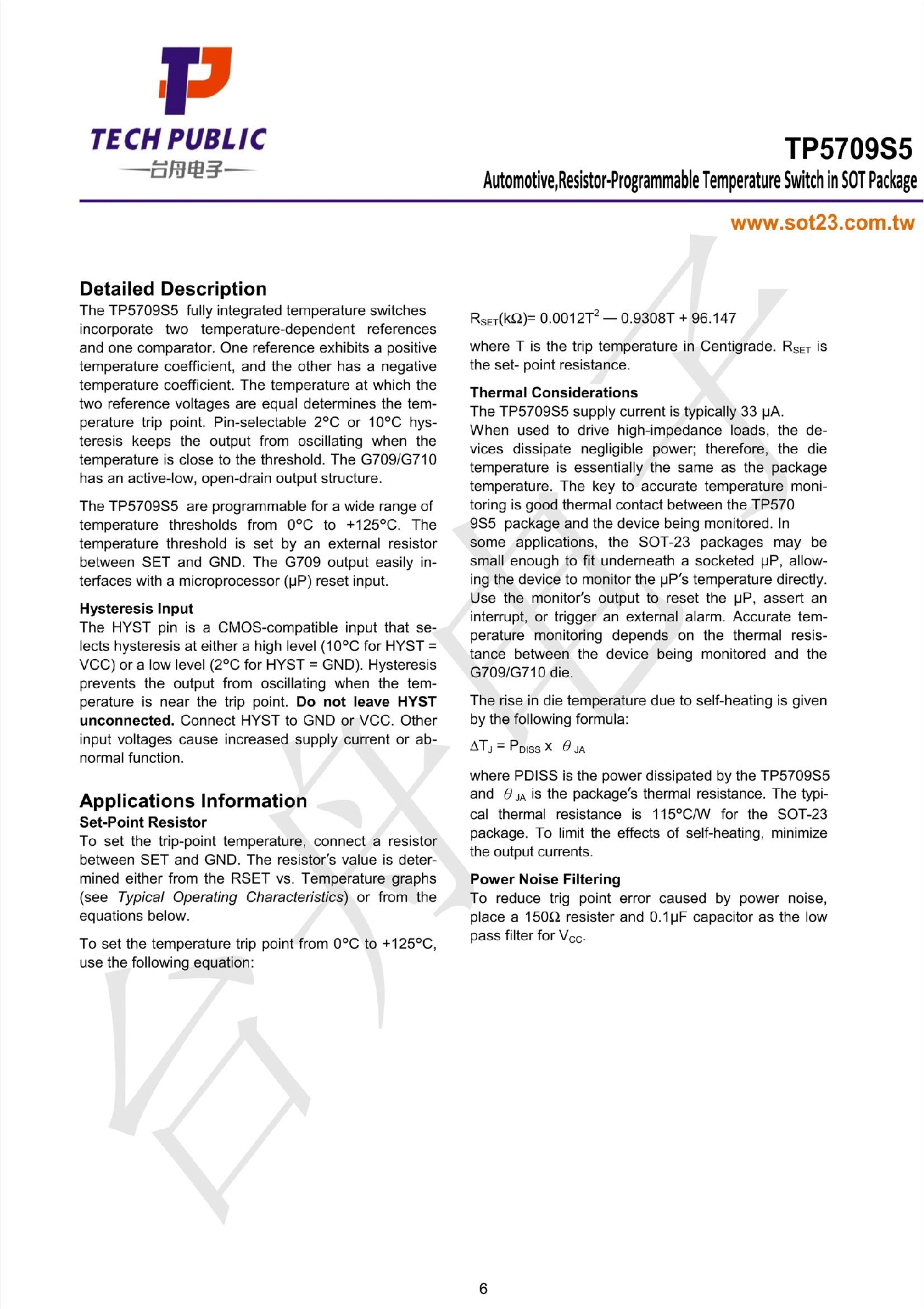 TP5709S5_（TECH PUBLIC(台舟)）TP5709S5中文资料_价格_PDF手册-立创电子商城