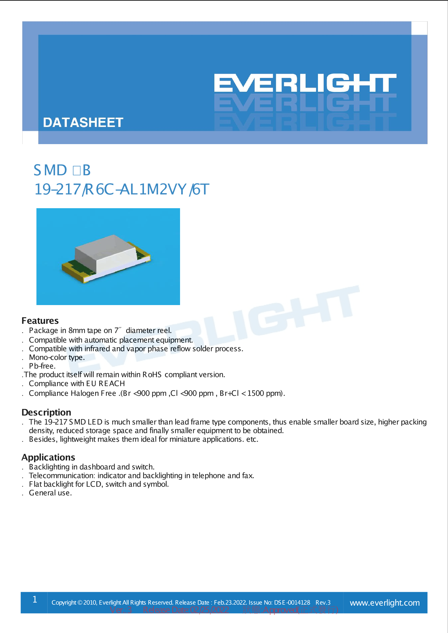 19-217/R6C-AL1M2VY/6T_（EVERLIGHT(亿光)）19-217/R6C-AL1M2VY/6T中文资料_价格_PDF手册 ...
