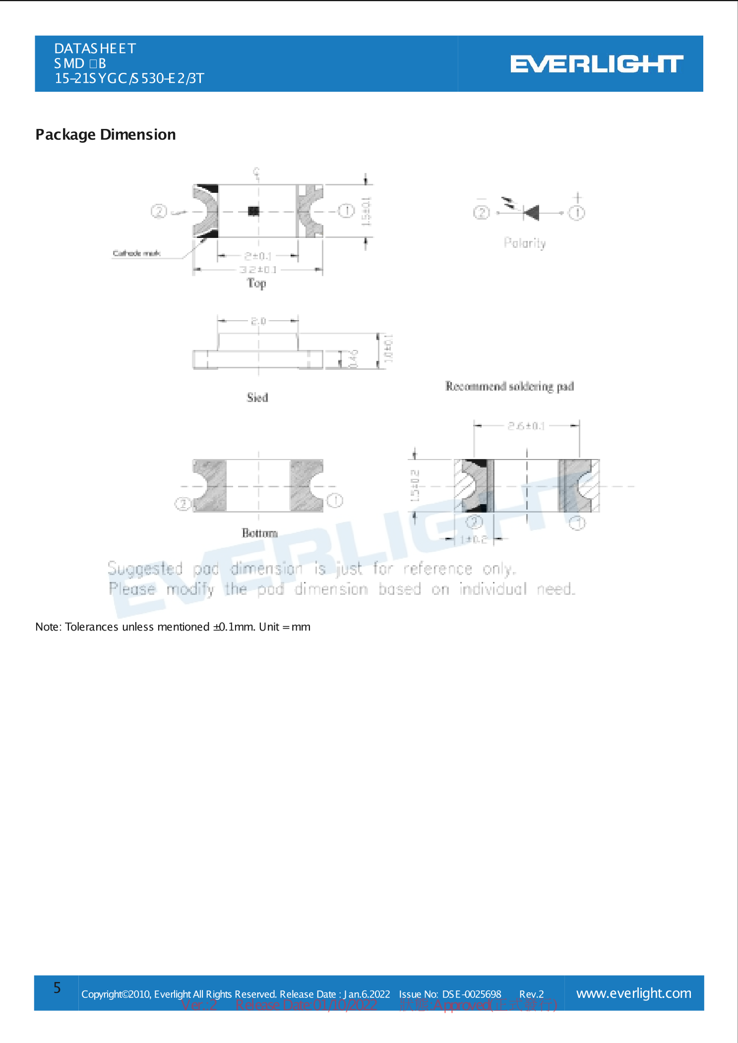15-21SYGC/S530-E2/3T_（EVERLIGHT(亿光)）15-21SYGC/S530-E2/3T中文资料_价格_PDF手册-立创电子商城