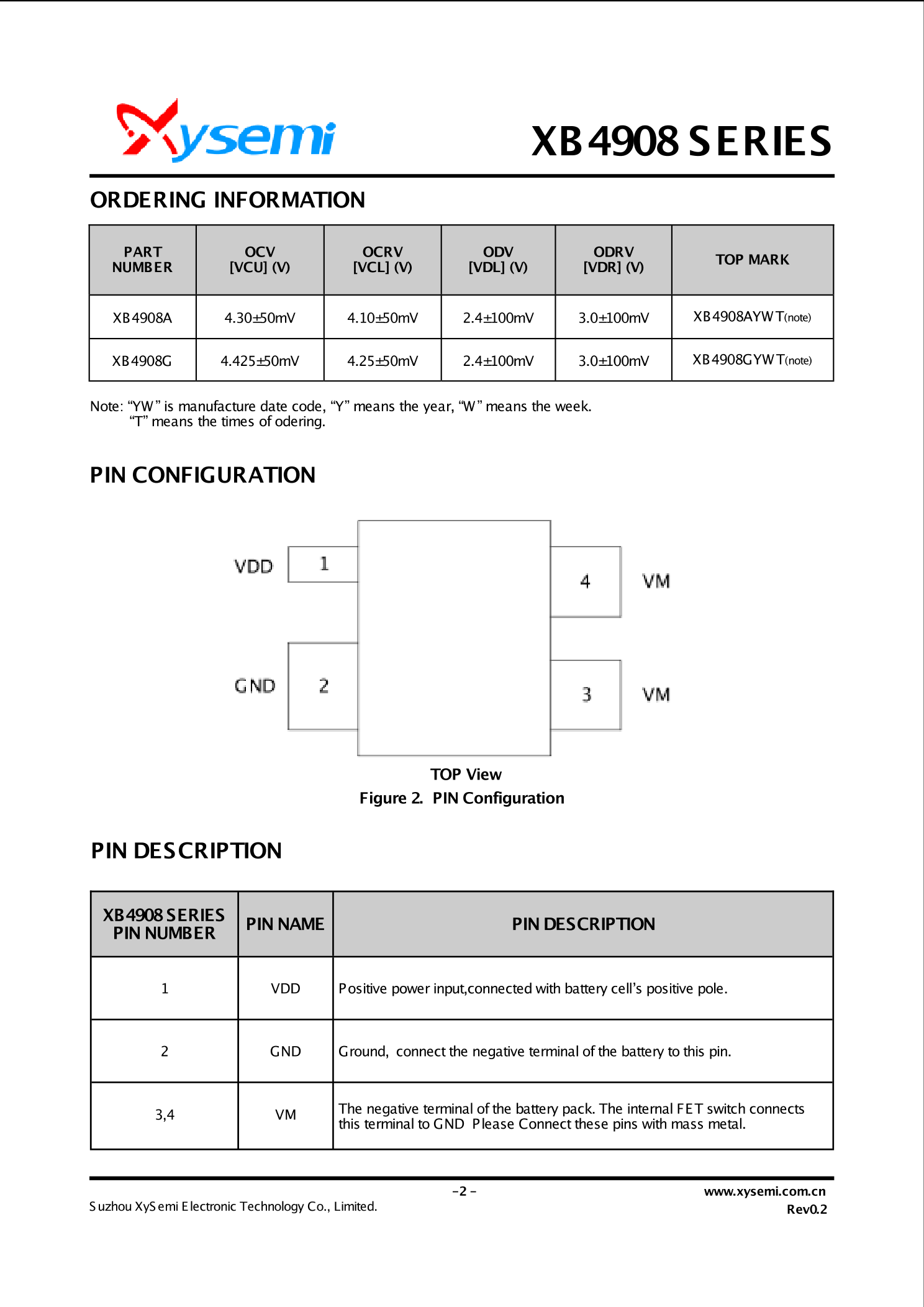 XB4908A_（xysemi(赛芯微)）XB4908A中文资料_价格_PDF手册-立创电子商城