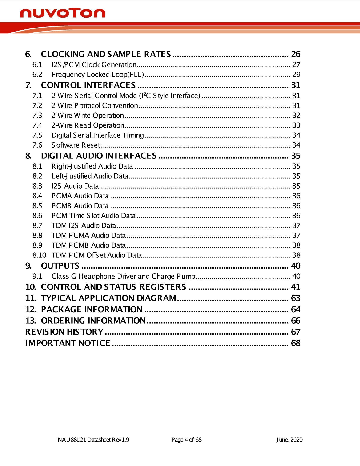 NAU88L21YG_（NUVOTON(新唐)）NAU88L21YG中文资料_价格_PDF手册-立创电子商城