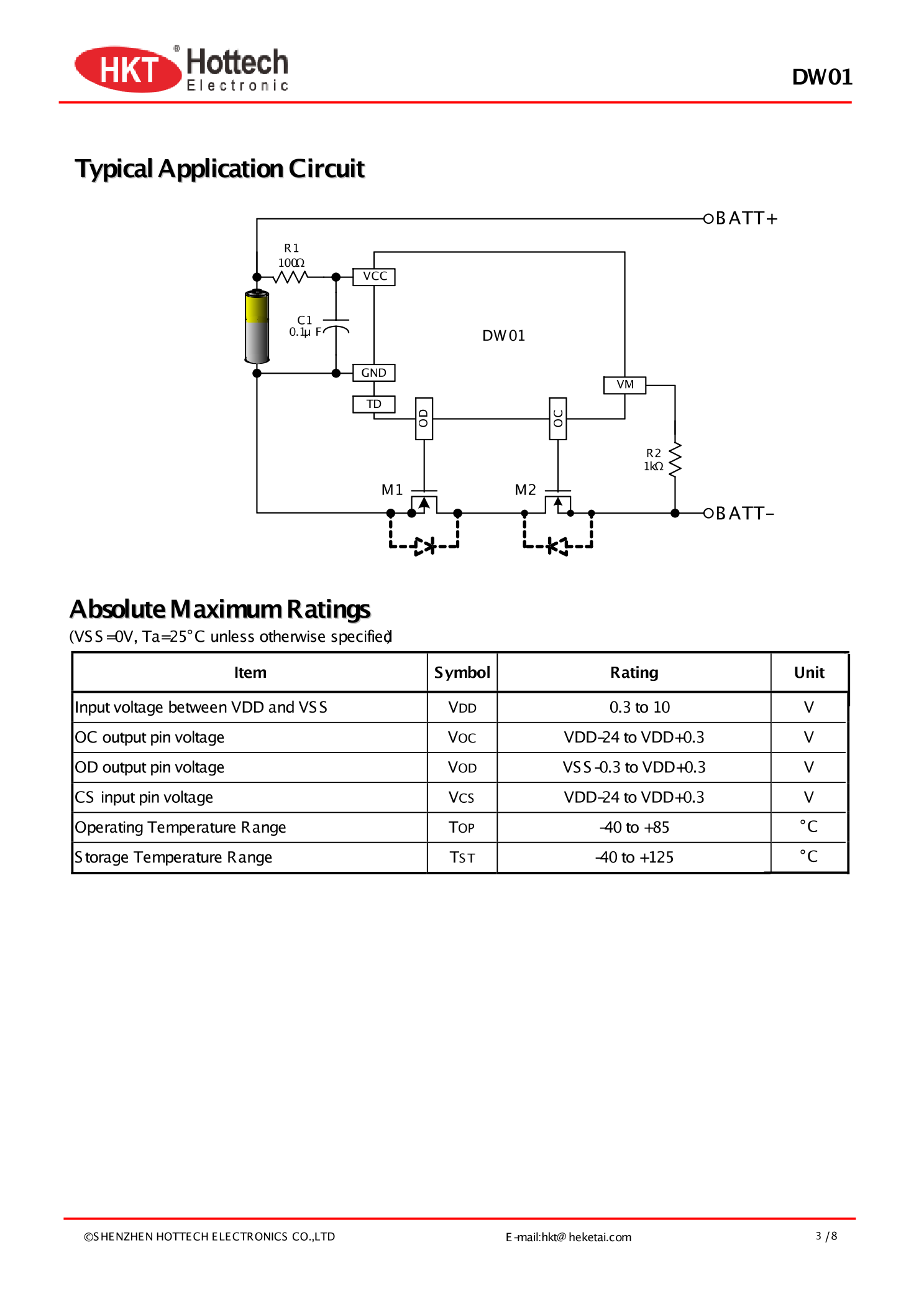 DW01_（Hottech(合科泰)）DW01中文资料_价格_PDF手册-立创电子商城