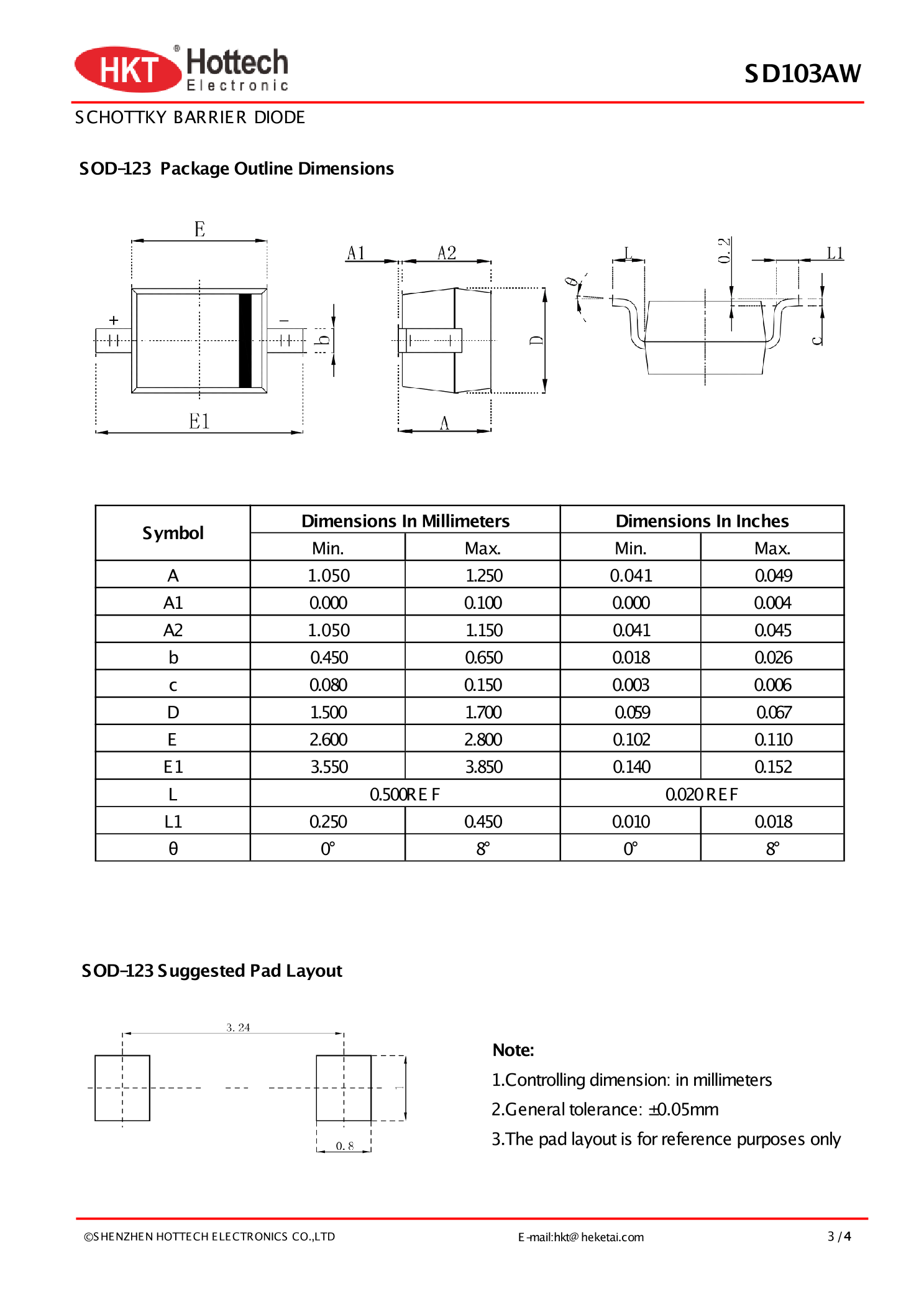 SD103AW_（Hottech(合科泰)）SD103AW中文资料_价格_PDF手册-立创电子商城