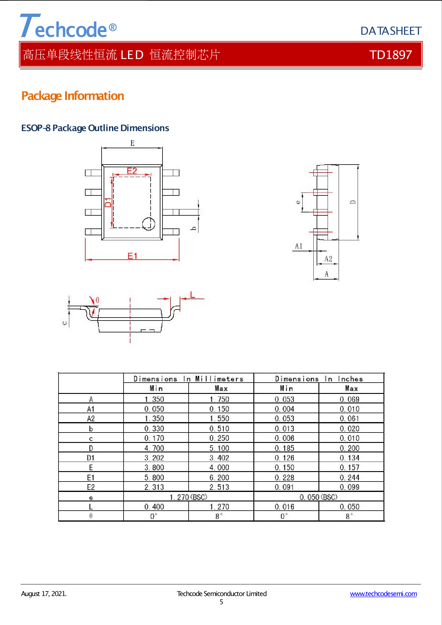TD1897_（Techcode(泰德)）TD1897中文资料_价格_PDF手册-立创电子商城