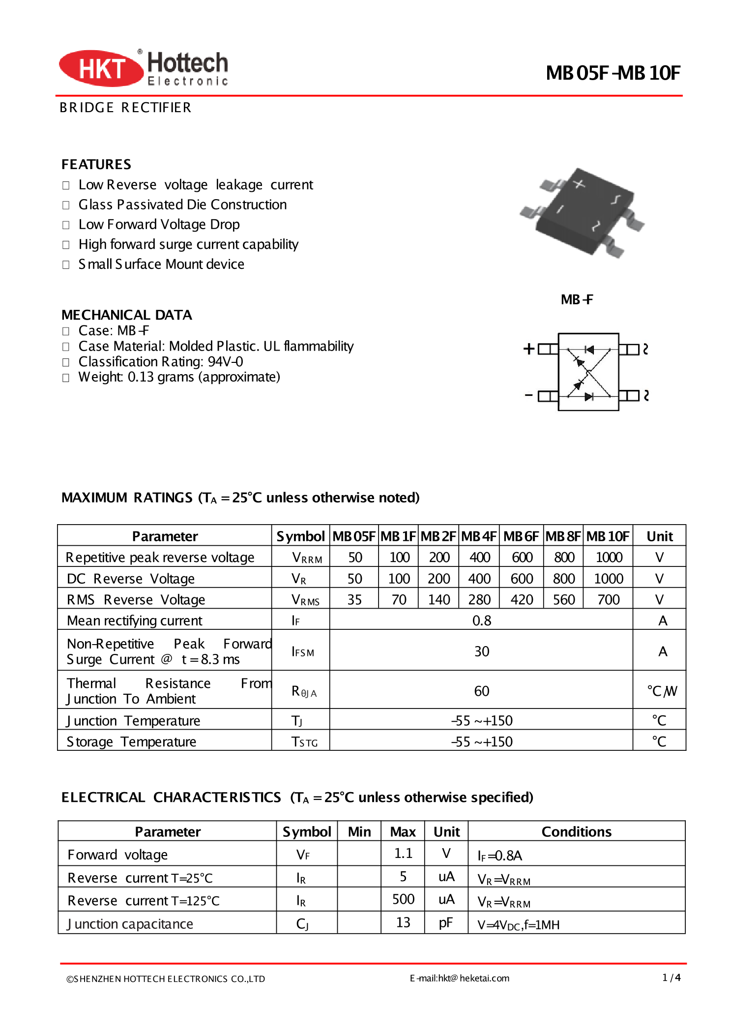 MB10F_（Hottech(合科泰)）MB10F中文资料_价格_PDF手册-立创电子商城