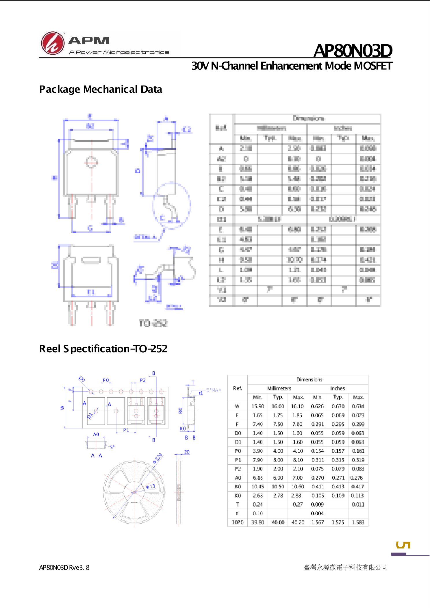 AP80N03D_（APM(永源微电子)）AP80N03D中文资料_价格_PDF手册-立创电子商城