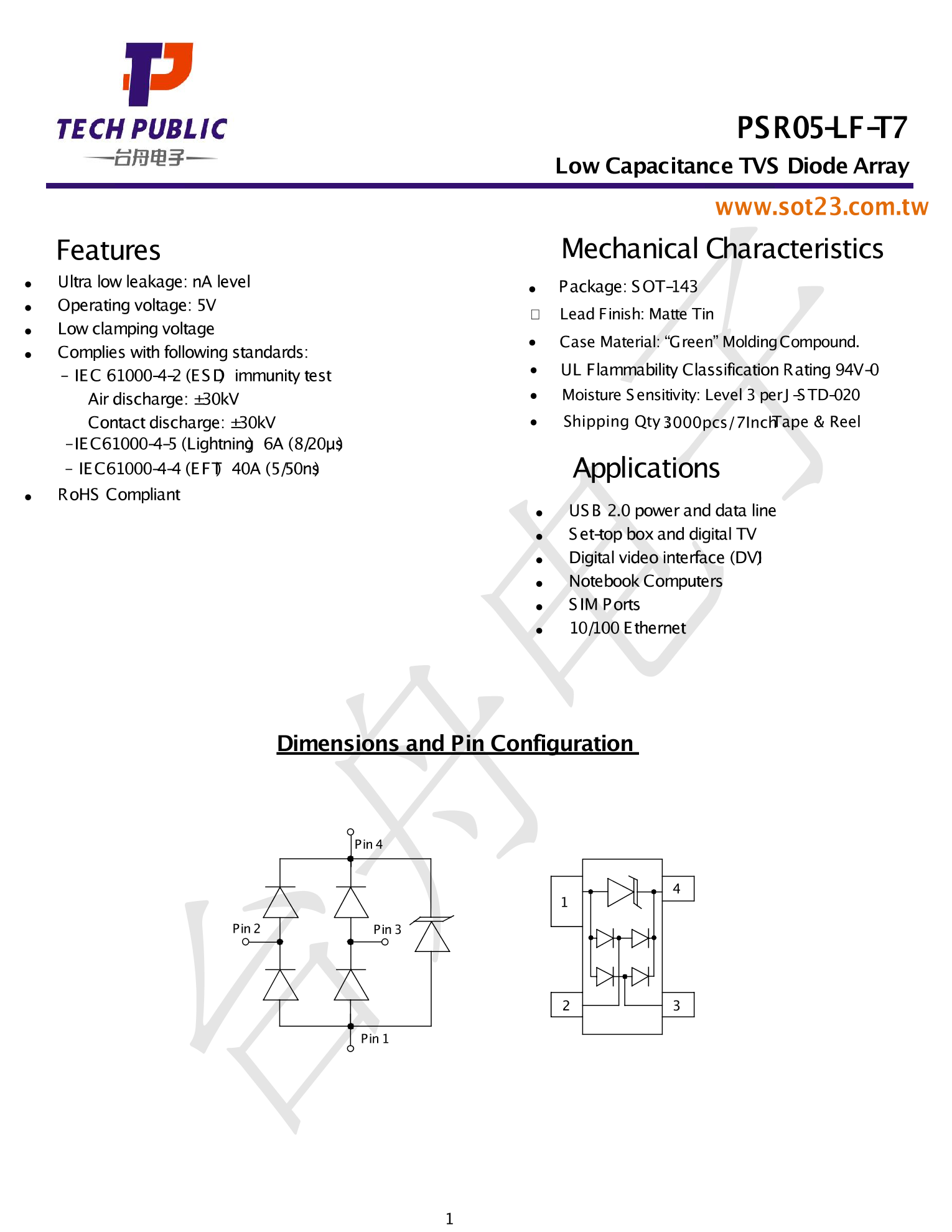 PSR05-LF-T7_（TECH PUBLIC(台舟)）PSR05-LF-T7中文资料_价格_PDF手册-立创电子商城