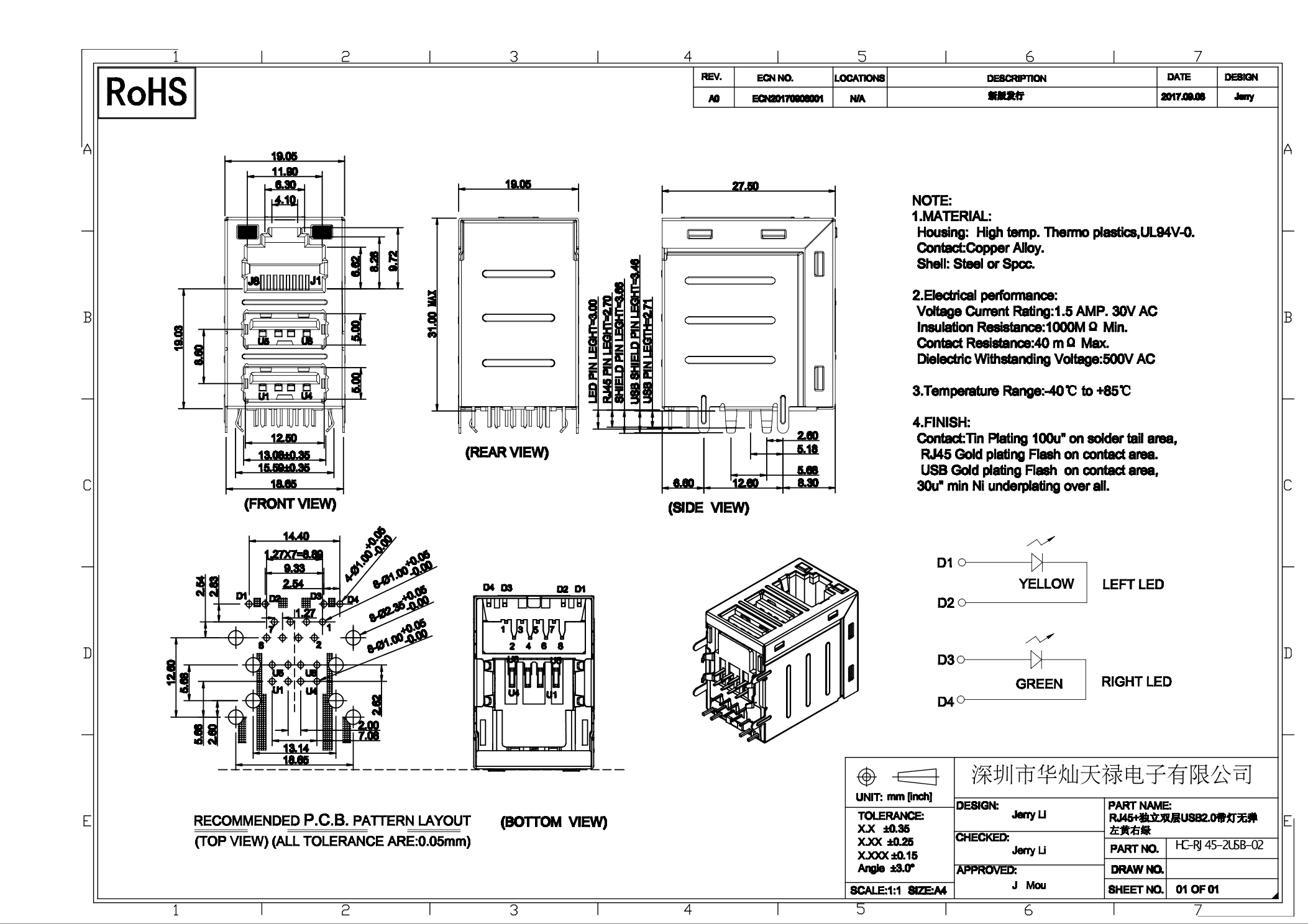 HC-RJ45-2USB-02_（HCTL(华灿天禄)）HC-RJ45-2USB-02中文资料_价格_PDF手册-立创电子商城