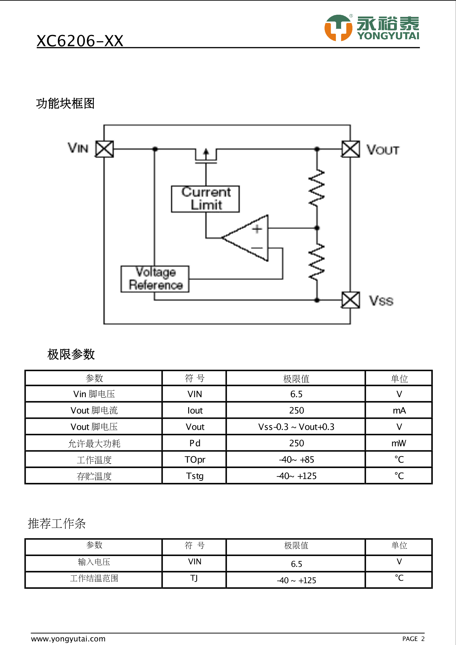 XC6206-3.3V_（YONGYUTAI(永裕泰)）XC6206-3.3V中文资料_价格_PDF手册-立创电子商城