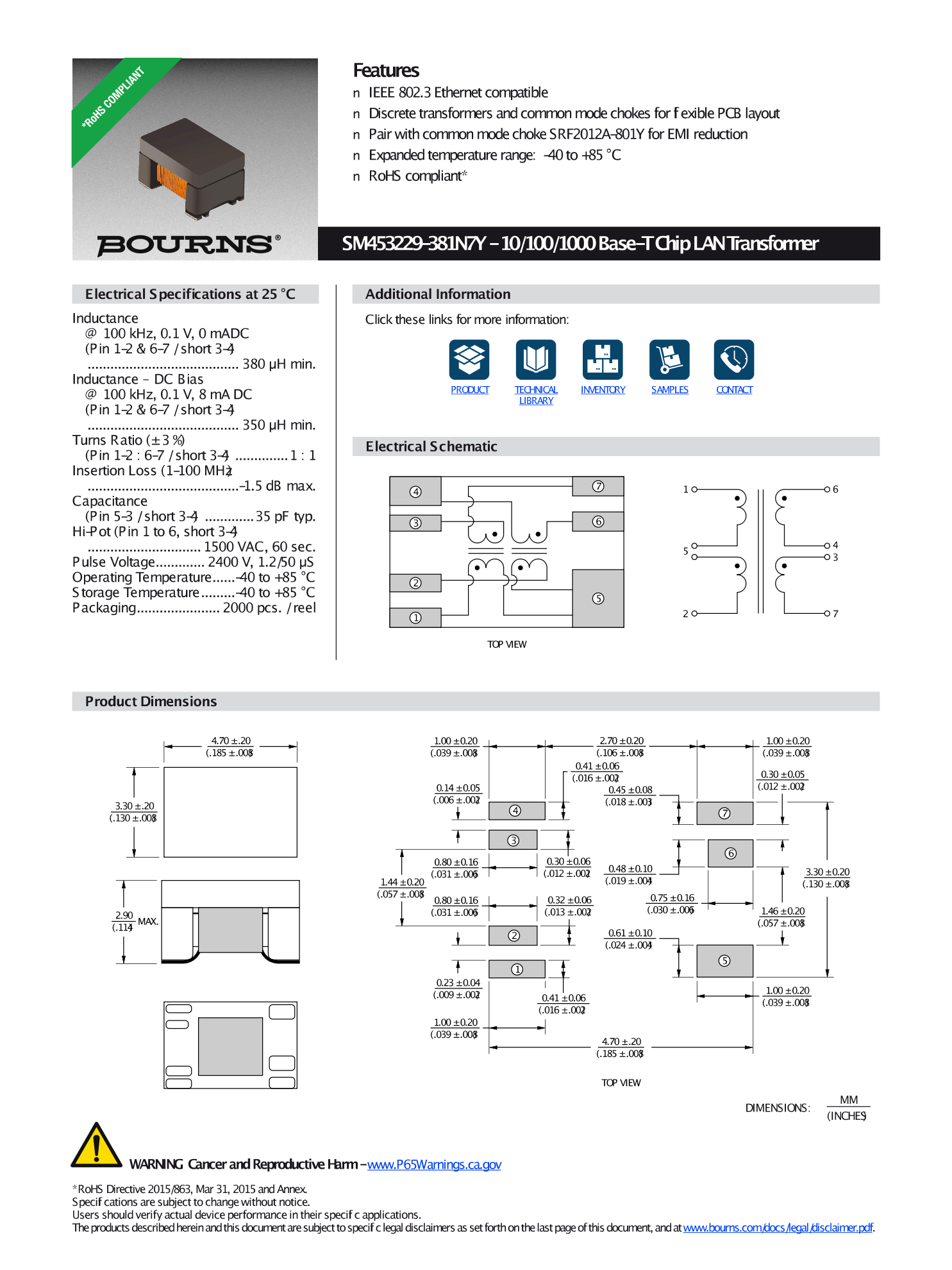 SM453229-381N7Y_（BOURNS）SM453229-381N7Y中文资料_价格_PDF手册-立创电子商城