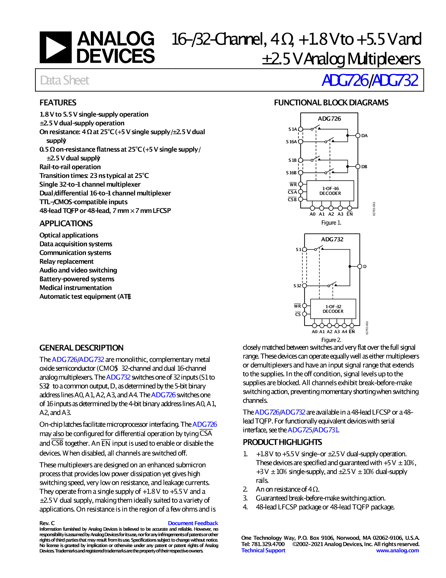 ADG732BCPZ_（ADI(亚德诺)/LINEAR(凌特)）ADG732BCPZ中文资料_价格_PDF手册-立创电子商城