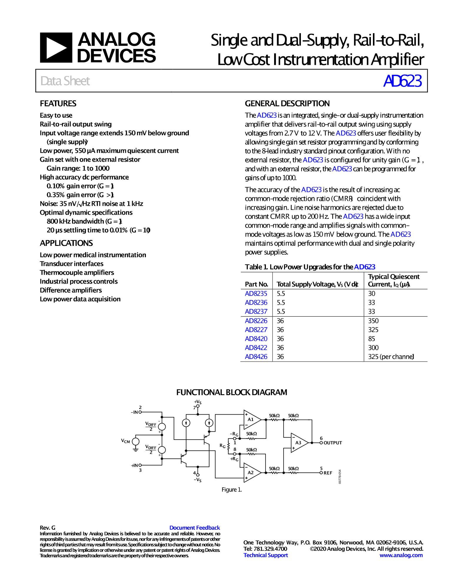 AD623ARMZ_（ADI(亚德诺)/LINEAR(凌特)）AD623ARMZ中文资料_价格_PDF手册-立创电子商城