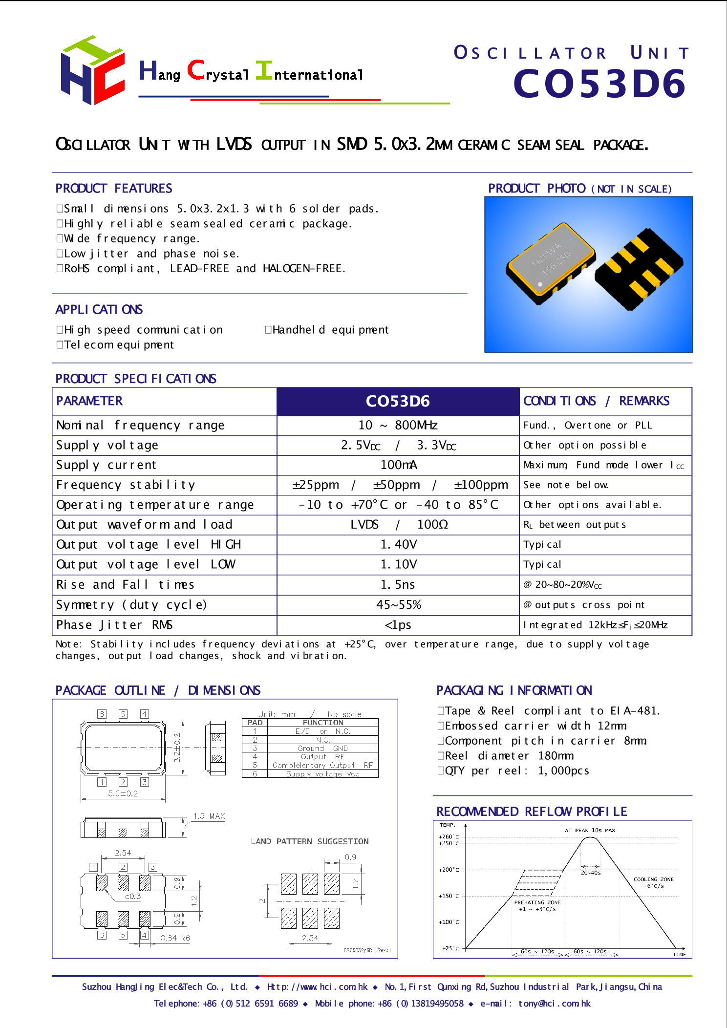 CO53D6-125.000-33KDTSN_（HCI(杭晶)）CO53D6-125.000-33KDTSN中文资料_价格_PDF手册-立创电子商城