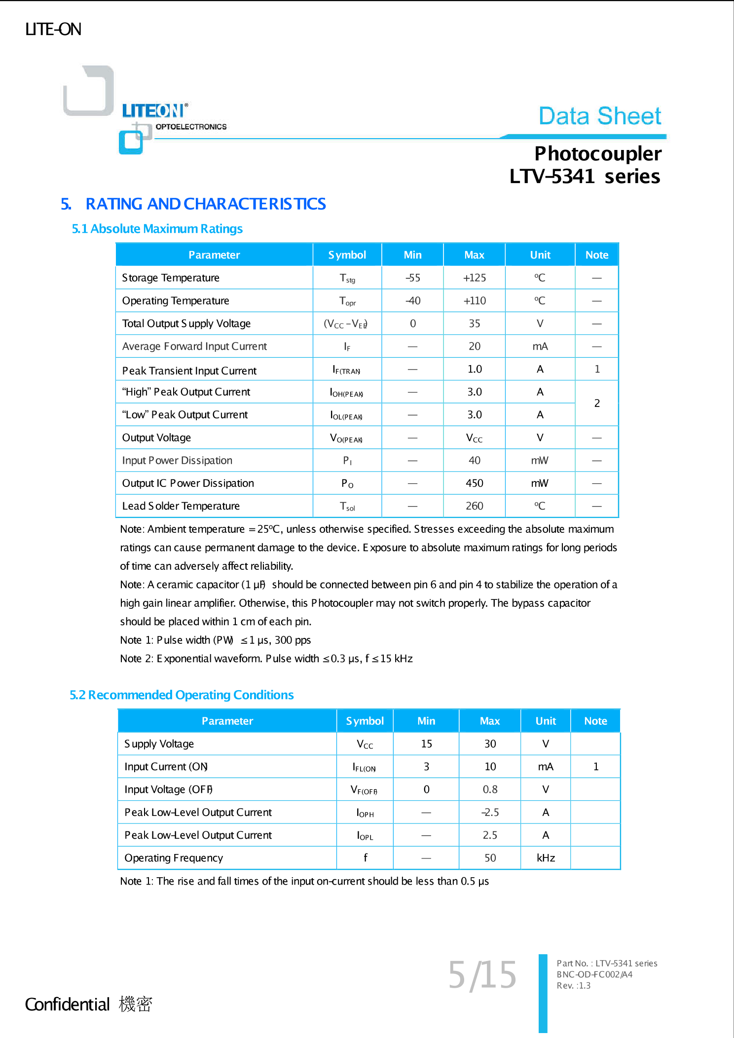 LTV-5341-TP1_（LITEON(光宝)）LTV-5341-TP1中文资料_价格_PDF手册-立创电子商城