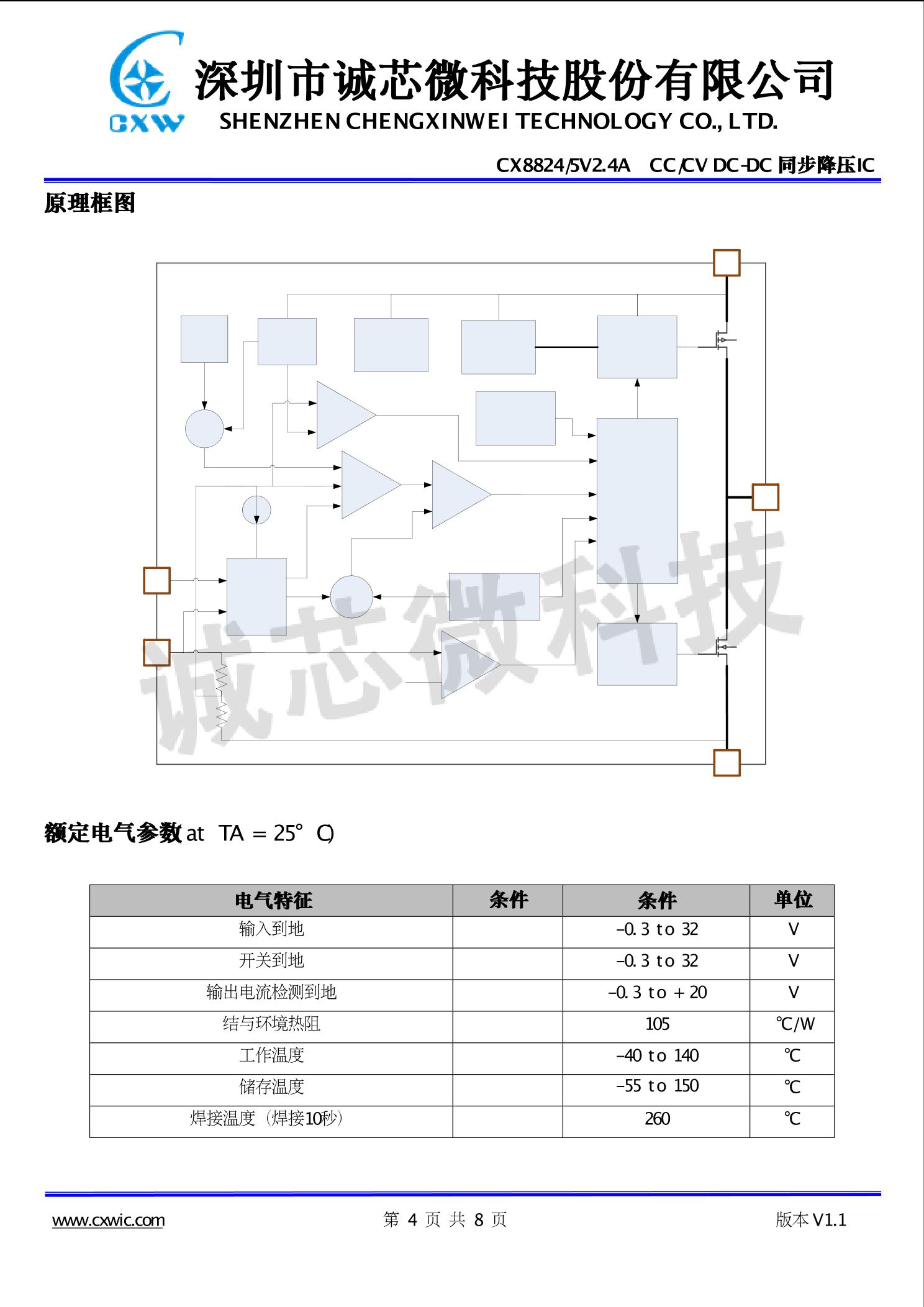 CX8824_（CXW(诚芯微)）CX8824中文资料_价格_PDF手册-立创电子商城
