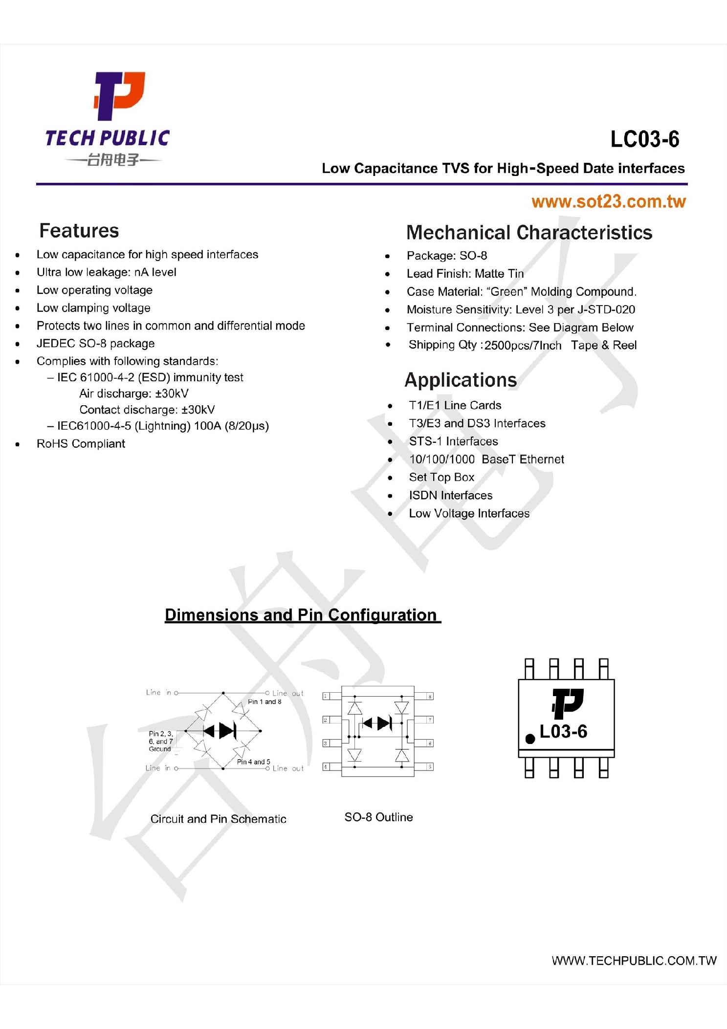LC03-6_（TECH PUBLIC(台舟)）LC03-6中文资料_价格_PDF手册-立创电子商城