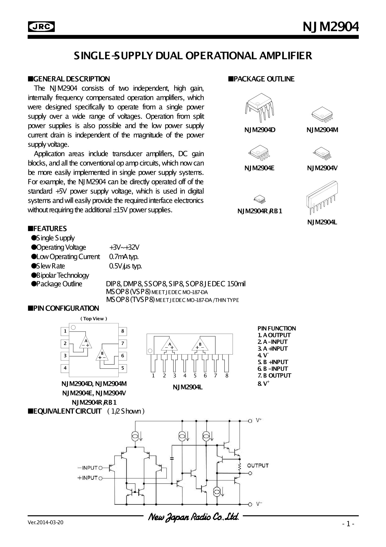 NJM2904M-TE1_（JRC）NJM2904M-TE1中文资料_价格_PDF手册-立创电子商城