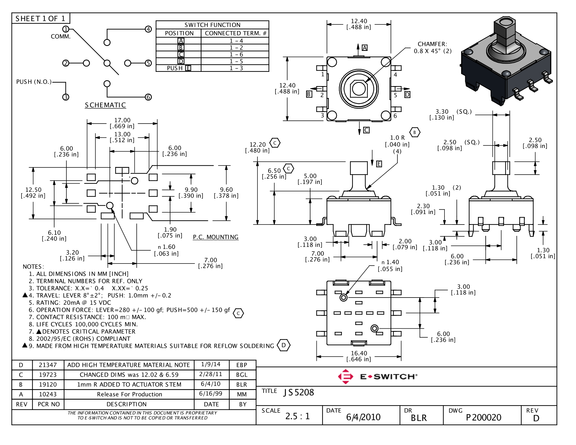 JS5208_（E-Switch）JS5208中文资料_价格_PDF手册-立创电子商城