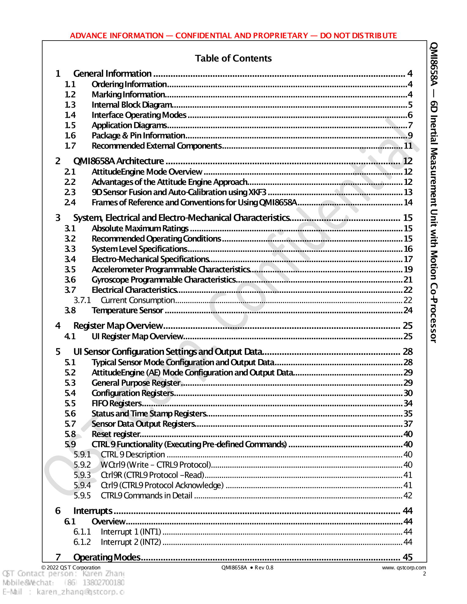 QMI8658A_（QST(上海矽睿)）QMI8658A中文资料_价格_PDF手册-立创电子商城