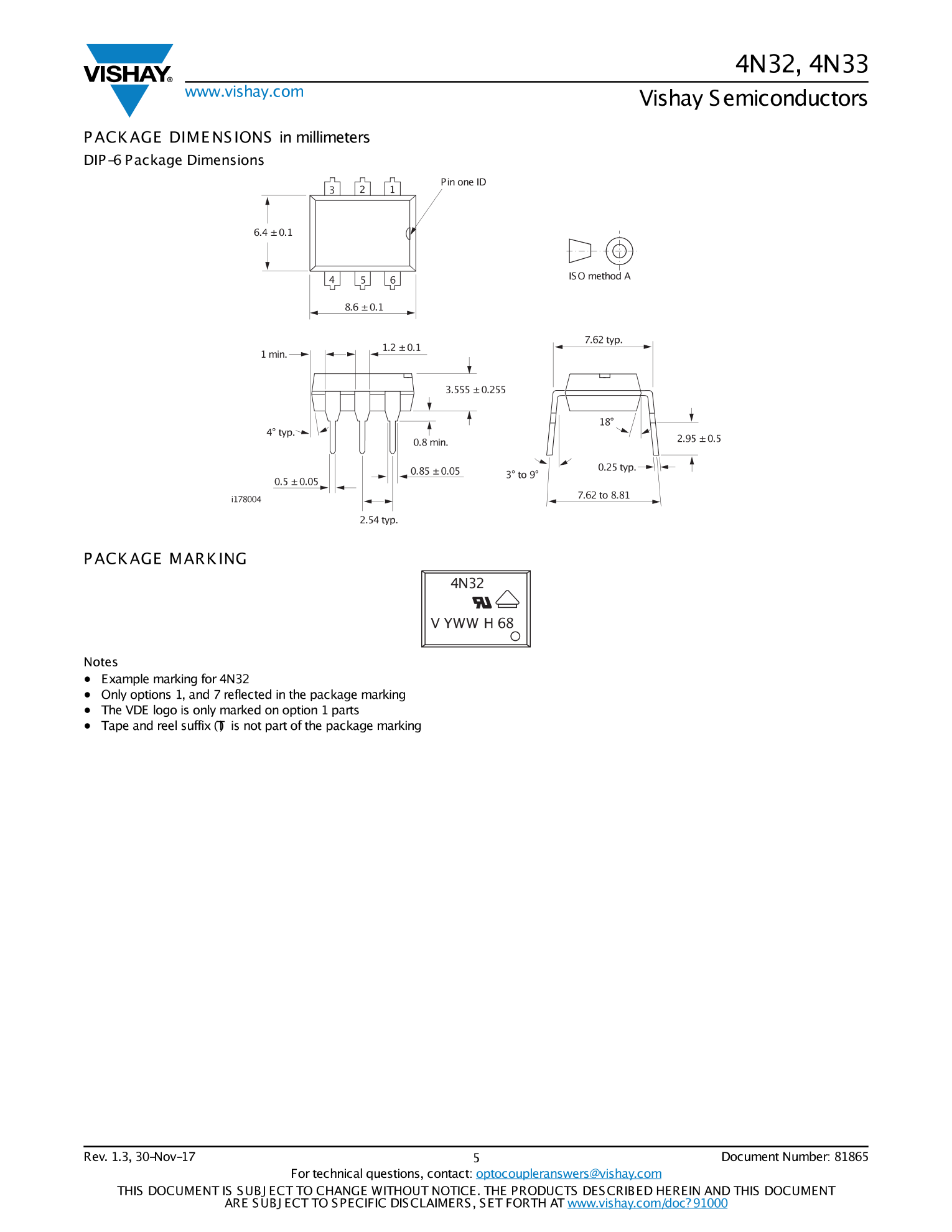 4N33_（VISHAY(威世)）4N33中文资料_价格_PDF手册-立创电子商城