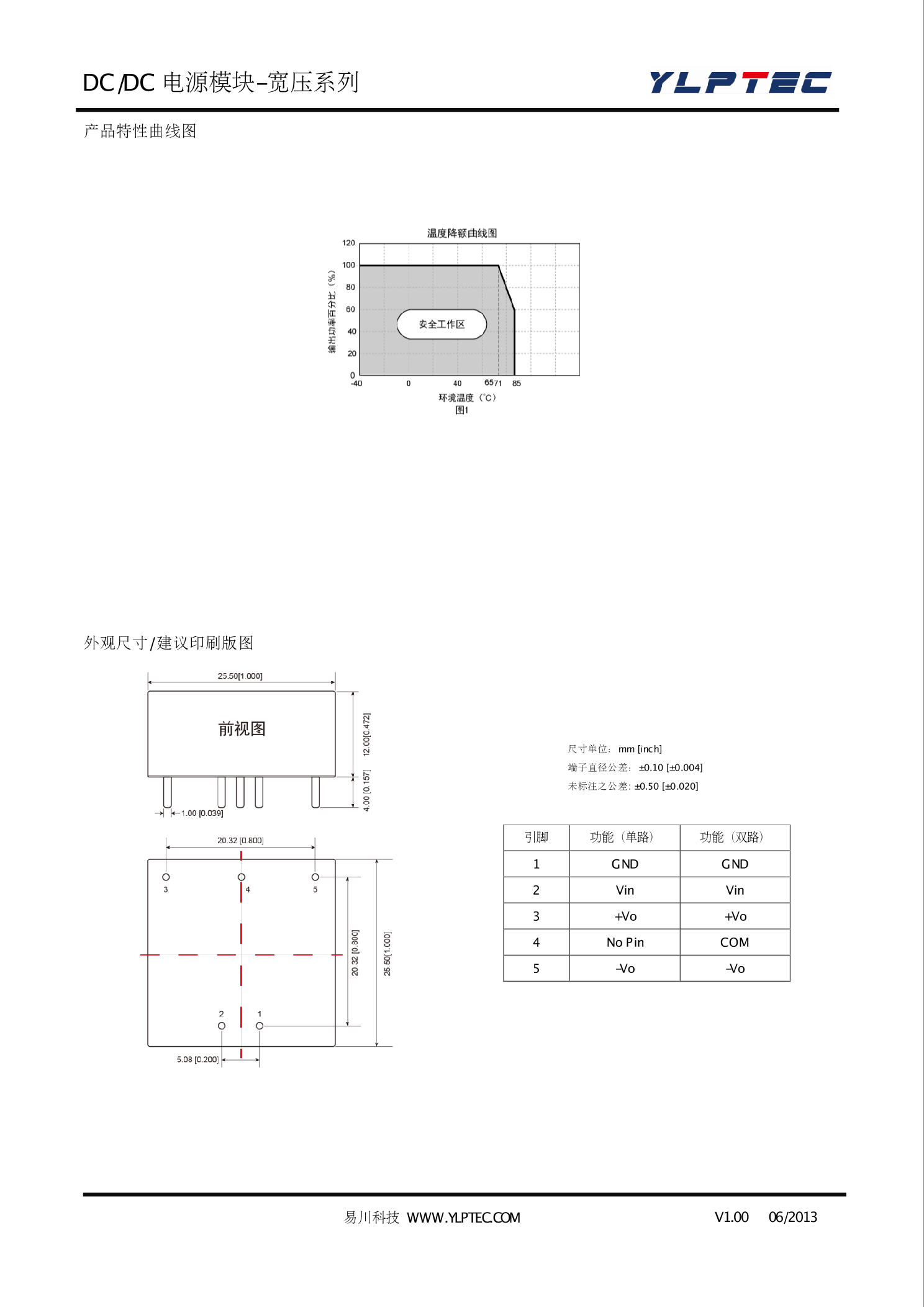 VRB2405YMD-6WR3_（YLPTEC(易川)）VRB2405YMD-6WR3中文资料_价格_PDF手册-立创电子商城