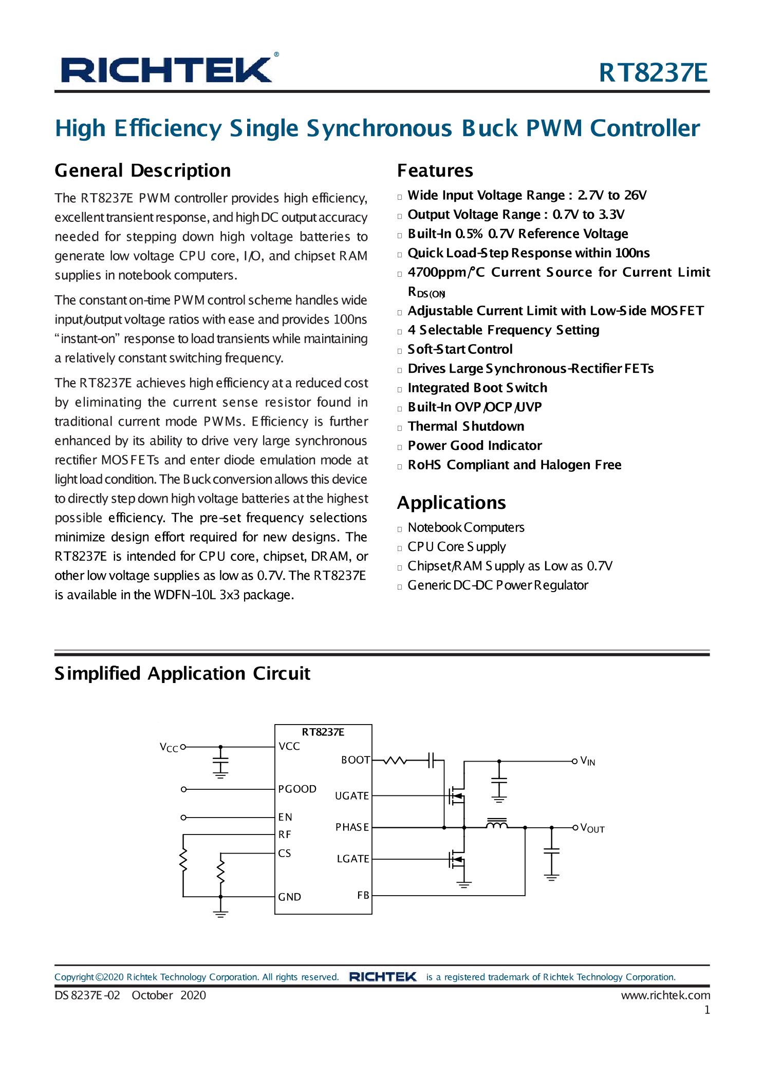 RT8237EZQW_（RICHTEK(立锜)）RT8237EZQW中文资料_价格_PDF手册-立创电子商城
