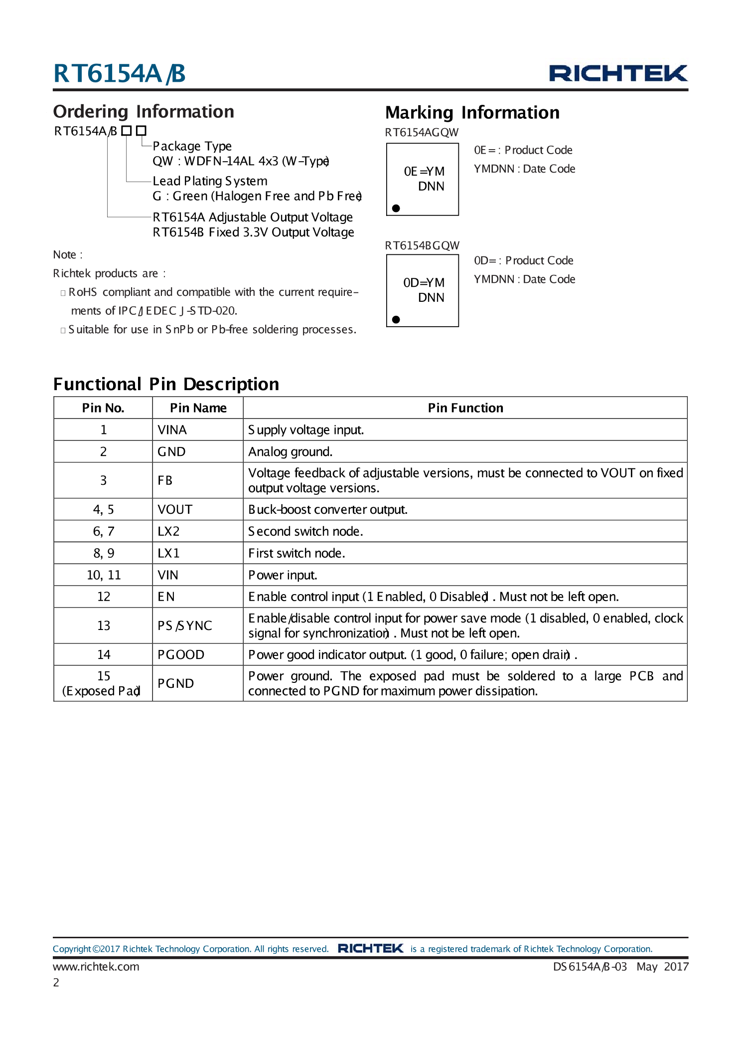 RT6154AGQW_（RICHTEK(立锜)）RT6154AGQW中文资料_价格_PDF手册-立创电子商城