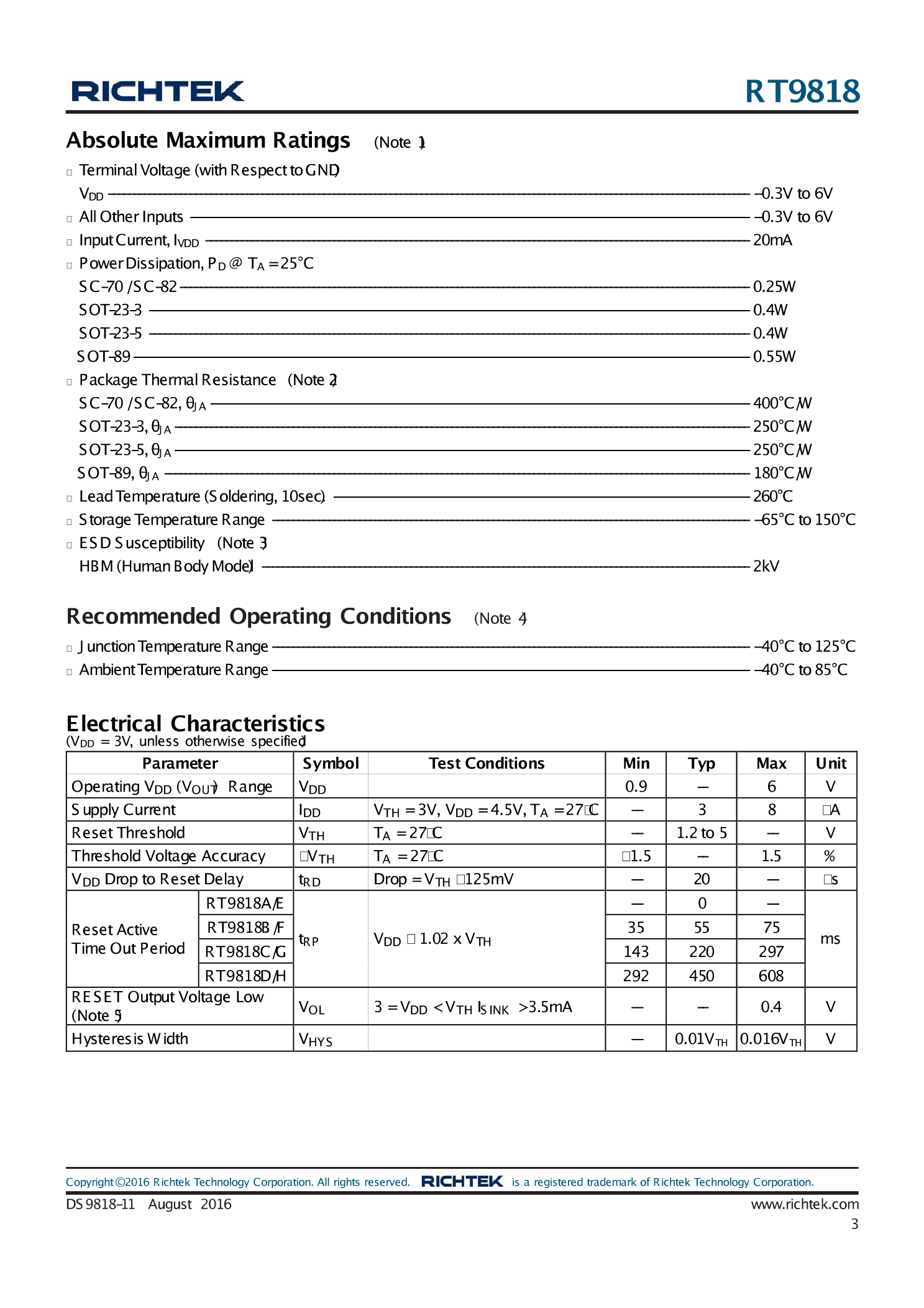 RT9818B-18GV_（RICHTEK(立锜)）RT9818B-18GV中文资料_价格_PDF手册-立创电子商城