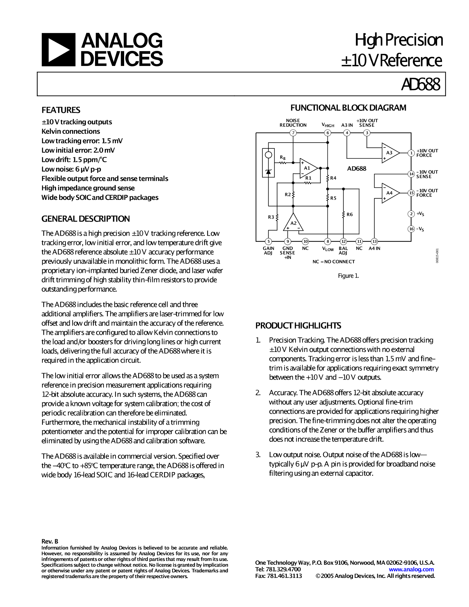 AD688AQ_（ADI(亚德诺)/LINEAR(凌特)）AD688AQ中文资料_价格_PDF手册-立创电子商城