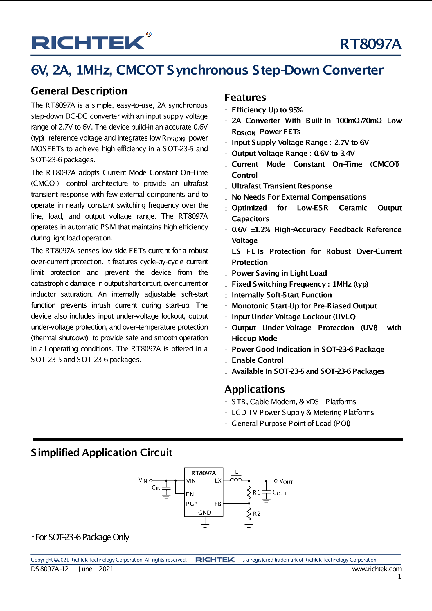 RT8097AHGB_（RICHTEK(立锜)）RT8097AHGB中文资料_价格_PDF手册-立创电子商城