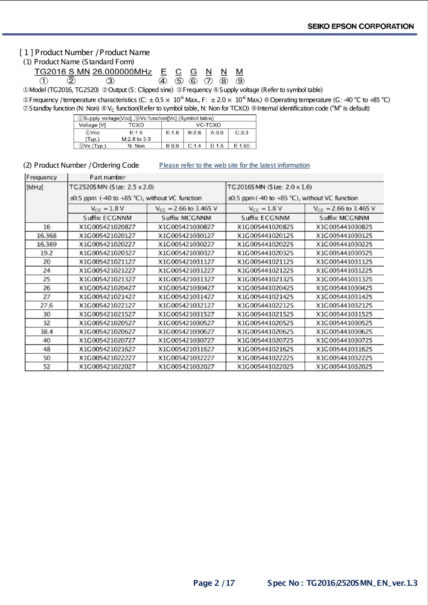 TG2016SMN 38.4000M-MCGNNM3_（EPSON(爱普生)）TG2016SMN 38.4000M-MCGNNM3中文资料_价格_PDF手册-立创电子商城