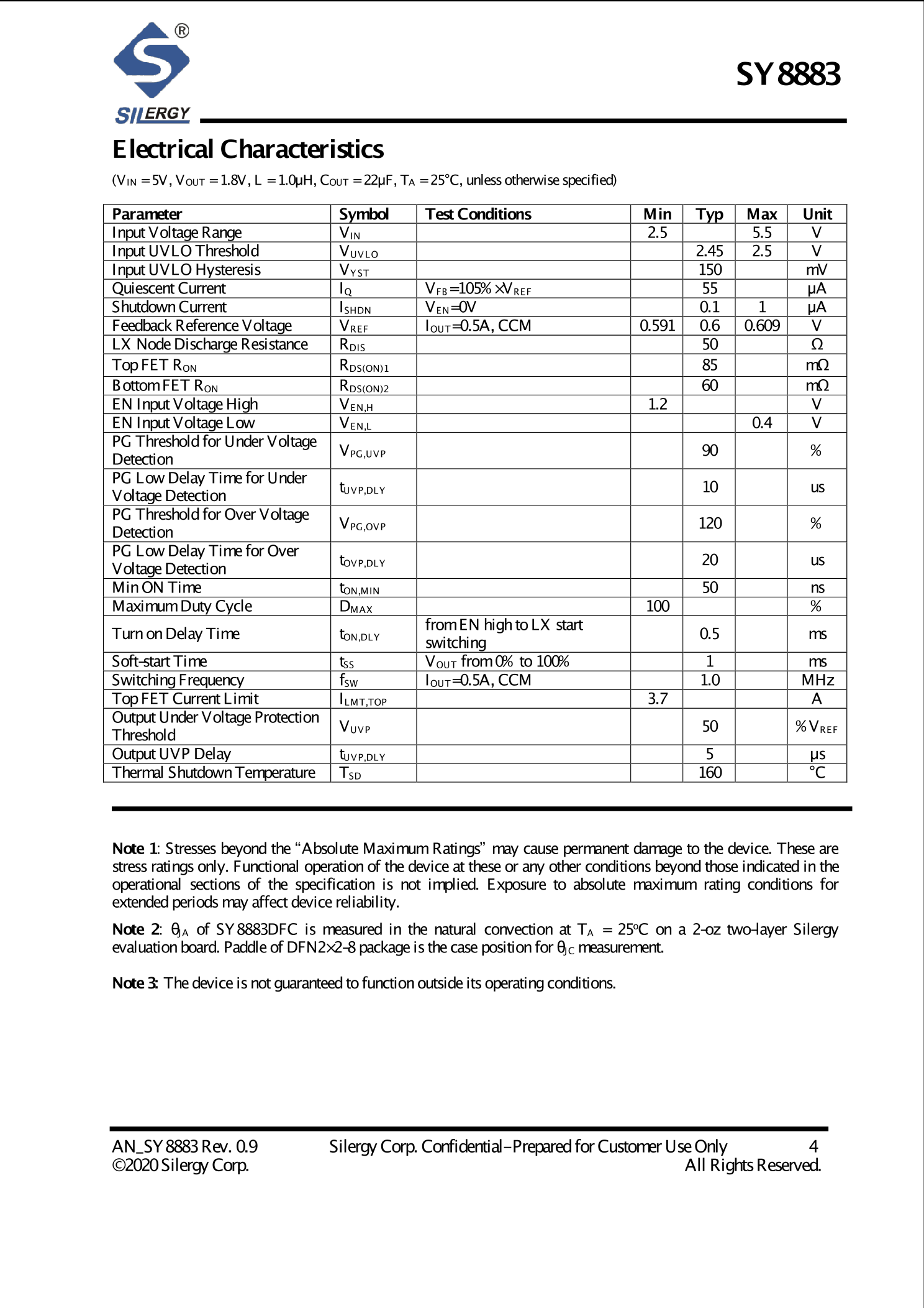 SY8883DFC_（silergy(矽力杰)）SY8883DFC中文资料_价格_PDF手册-立创电子商城