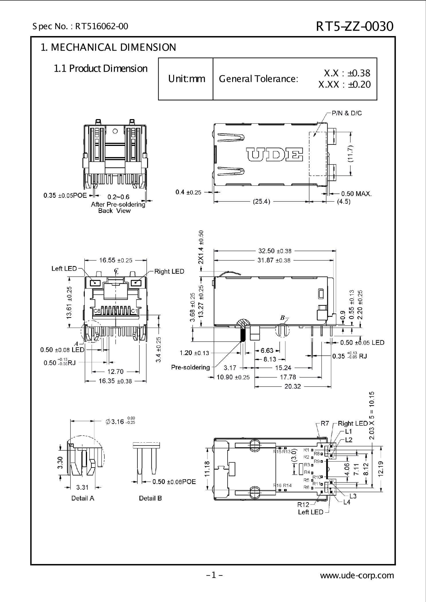 RT5-ZZ-0030_（UDE(涌德电子)）RT5-ZZ-0030中文资料_价格_PDF手册-立创电子商城