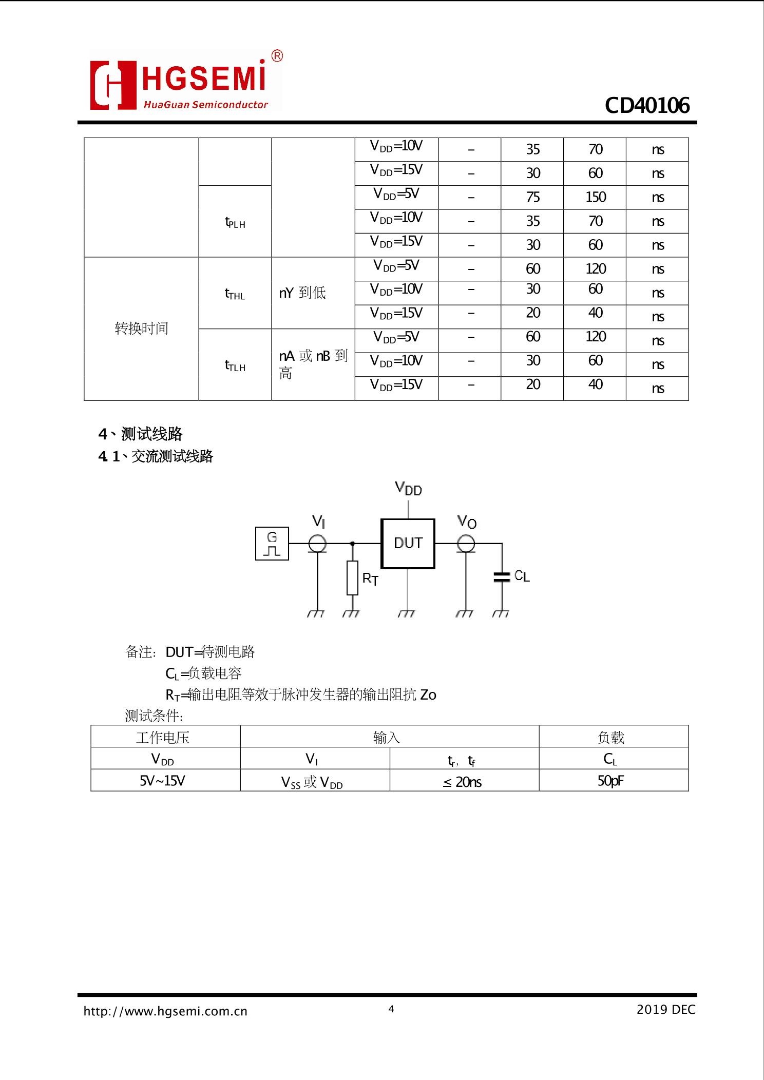 CD40106BE_（HGSEMI(华冠)）CD40106BE中文资料_价格_PDF手册-立创电子商城