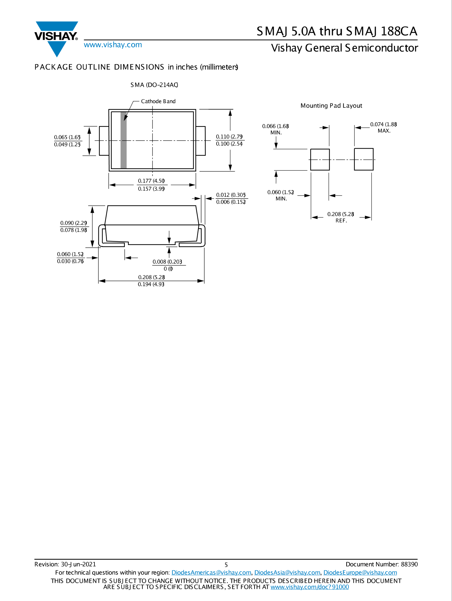 SMAJ58A-E3/61_（VISHAY(威世)）SMAJ58A-E3/61中文资料_价格_PDF手册-立创电子商城