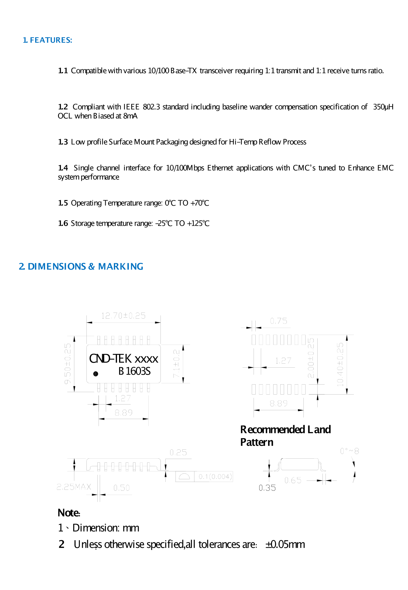 B1603S_（CND-tek(磁联达)）B1603S中文资料_价格_PDF手册-立创电子商城