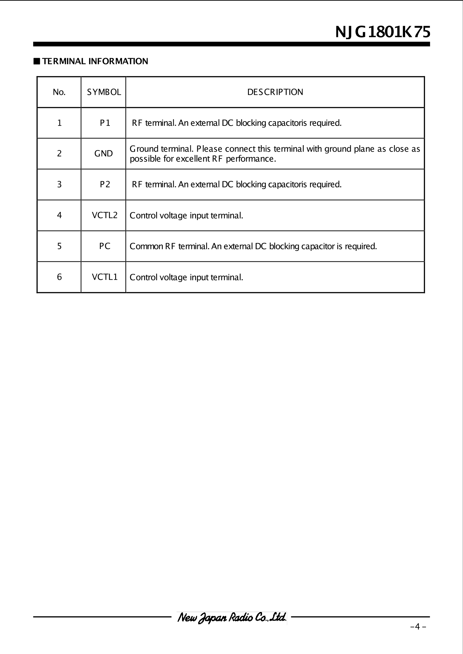 NJG1801K75-TE1_（JRC）NJG1801K75-TE1中文资料_价格_PDF手册-立创电子商城