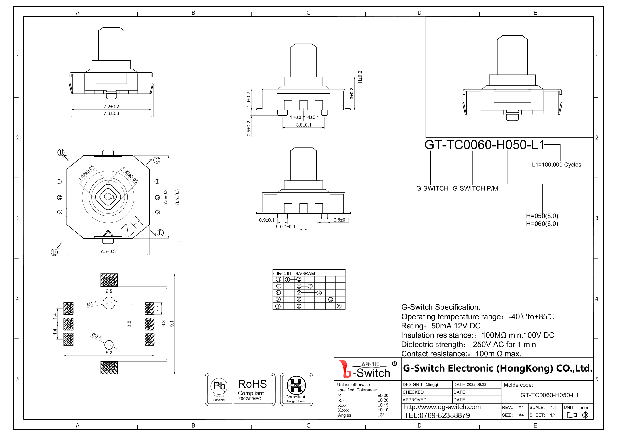 GT-TC0060-H050-L1_（G-Switch(品赞)）GT-TC0060-H050-L1中文资料_价格_PDF手册-立创电子商城