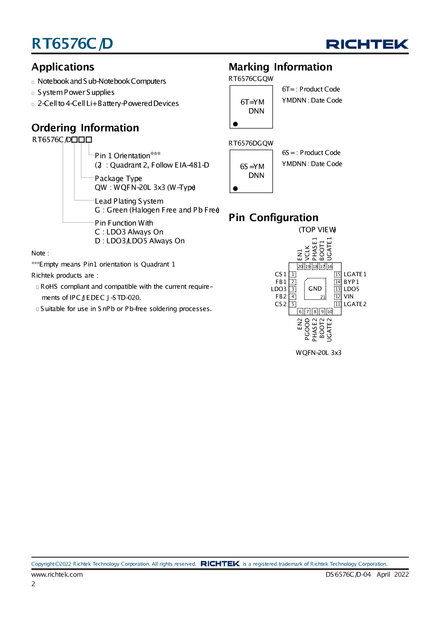 RT6576DGQW_（RICHTEK(立锜)）RT6576DGQW中文资料_价格_PDF手册-立创电子商城