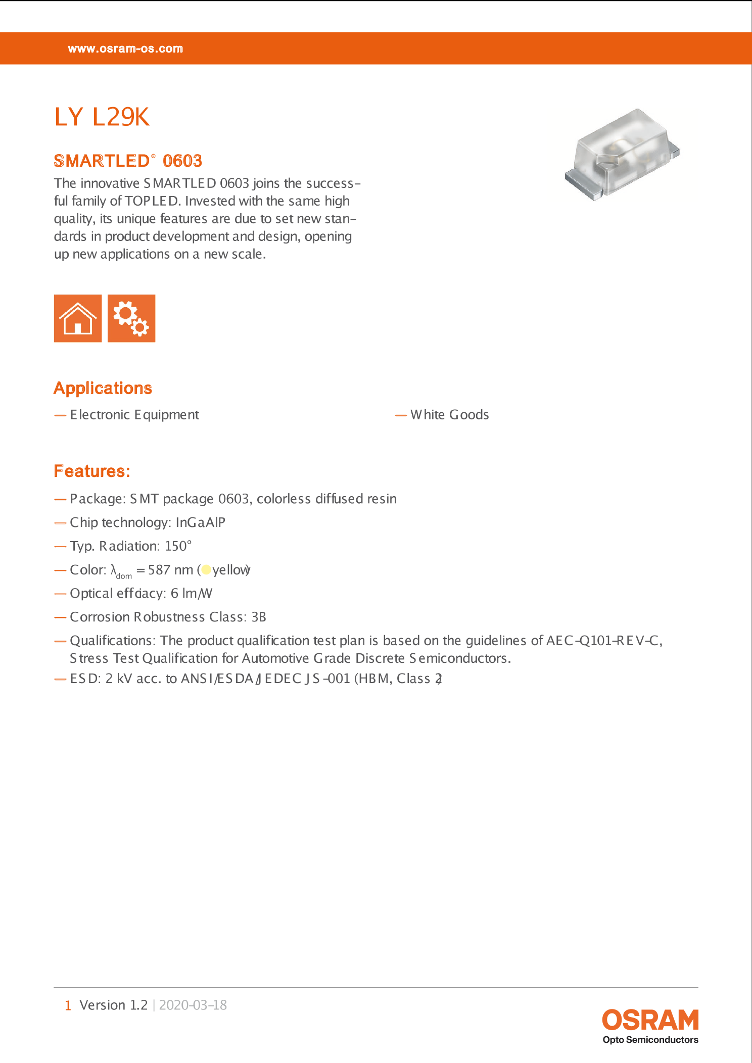 LY L29K-H1K2-26-0-2-R18-Z_（OSRAM(欧司朗)）LY L29K-H1K2-26-0-2-R18-Z中文资料_价格_PDF手册-立创电子商城