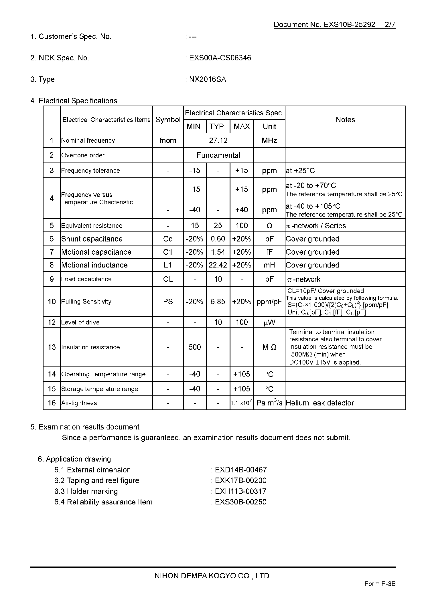 NX2016SA-27.12MHZ-EXS00A-CS06346_（NDK）NX2016SA-27.12MHZ-EXS00A-CS06346 ...