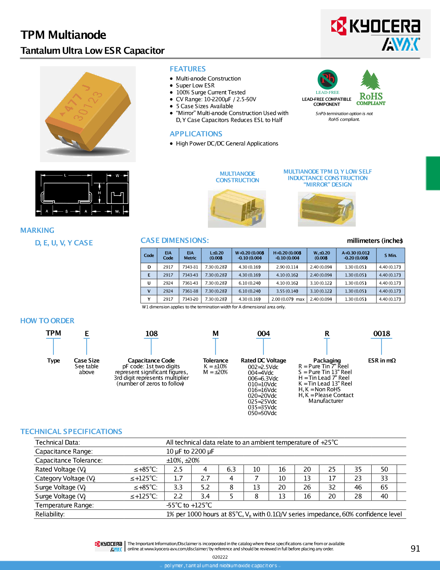 TPME226K050R0075_（Kyocera AVX）TPME226K050R0075中文资料_价格_PDF手册-立创电子商城