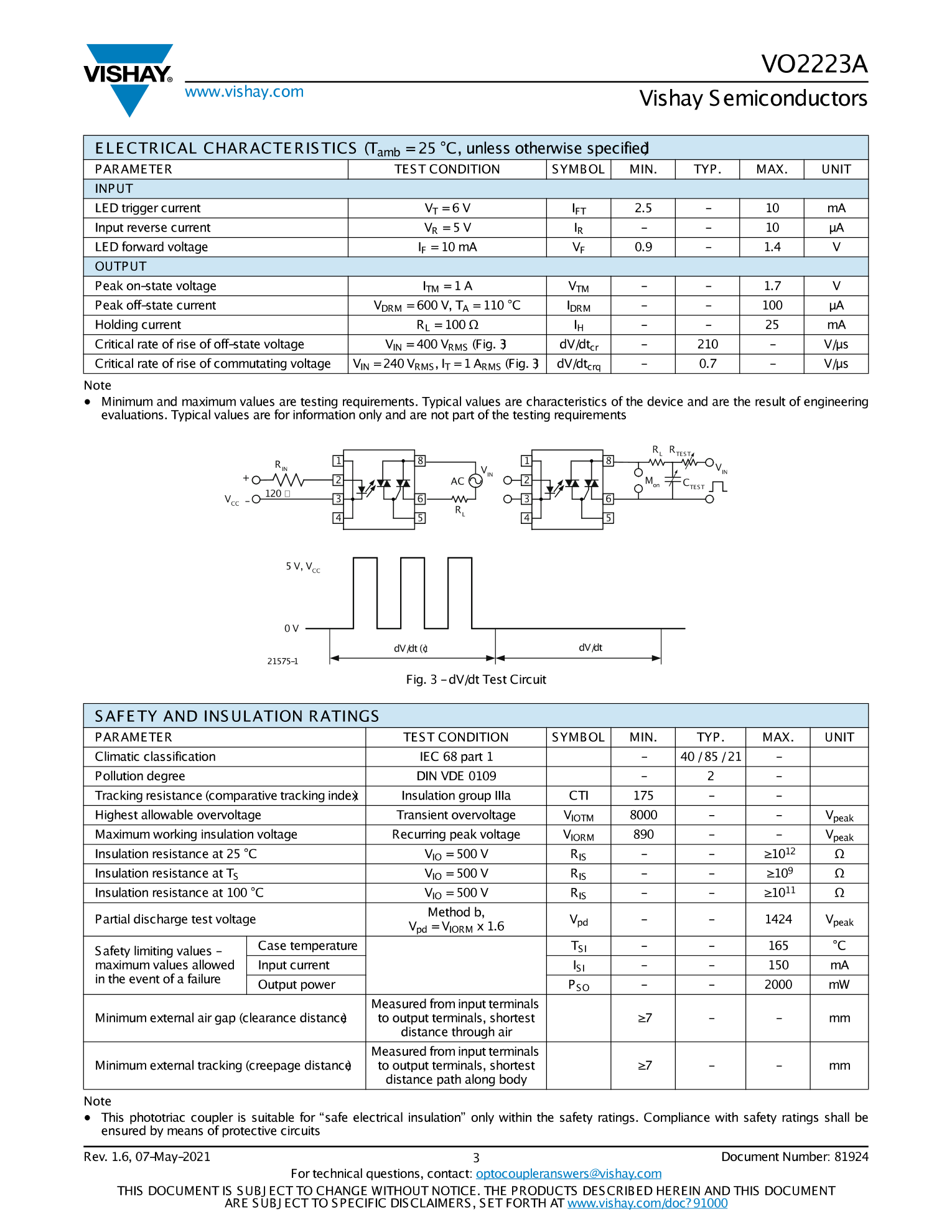 VO2223A-X001_（VISHAY(威世)）VO2223A-X001中文资料_价格_PDF手册-立创电子商城