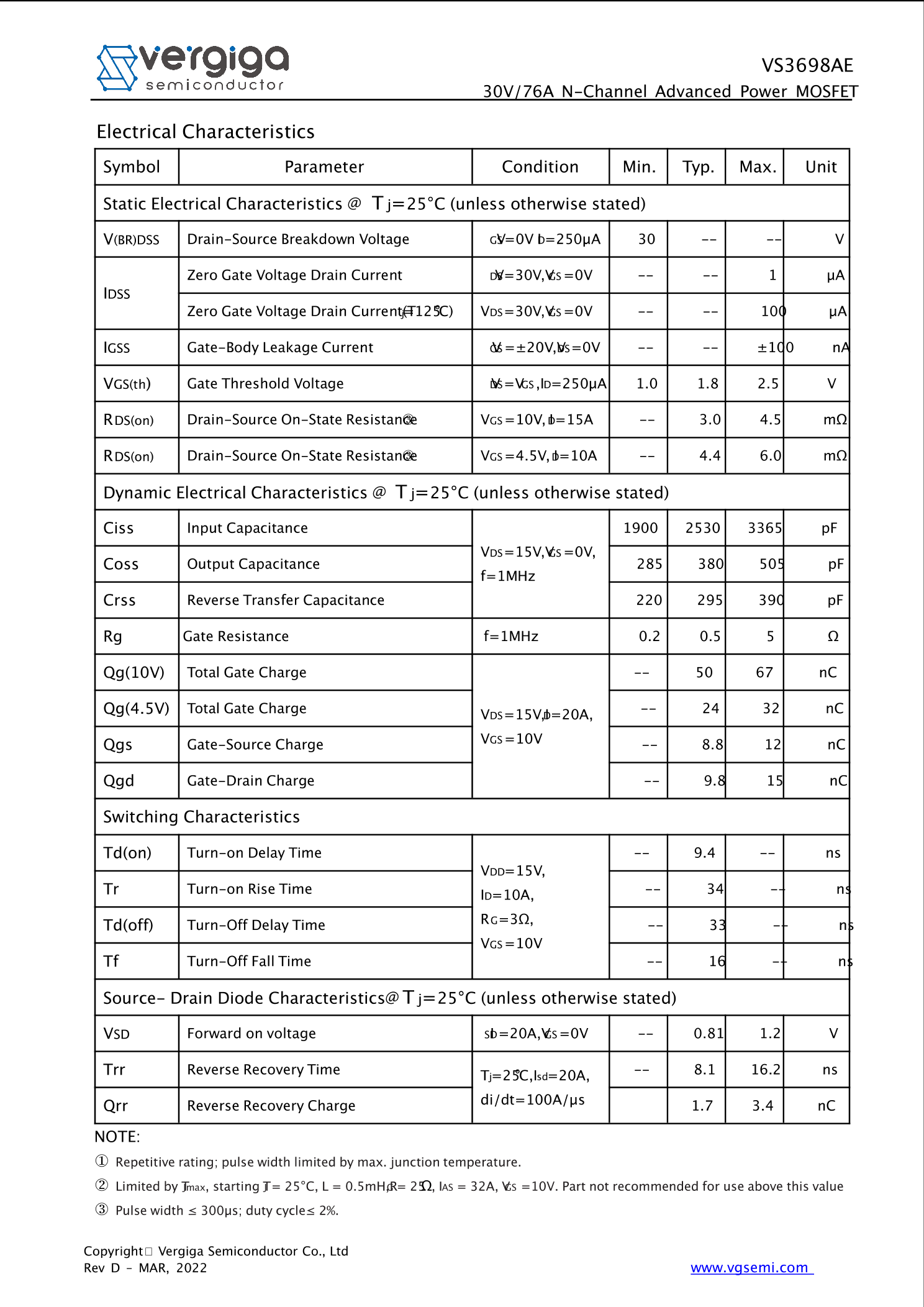 VS3698AE_（Vanguard(威兆)）VS3698AE中文资料_价格_PDF手册-立创电子商城